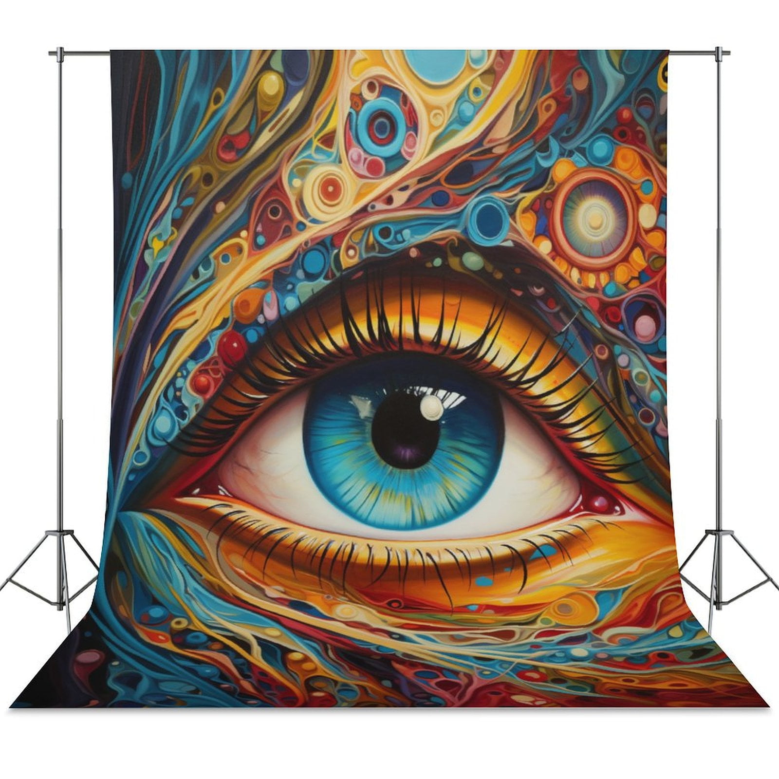Eyes Combined with Flowers Backdrop Background for Photography Photo ...