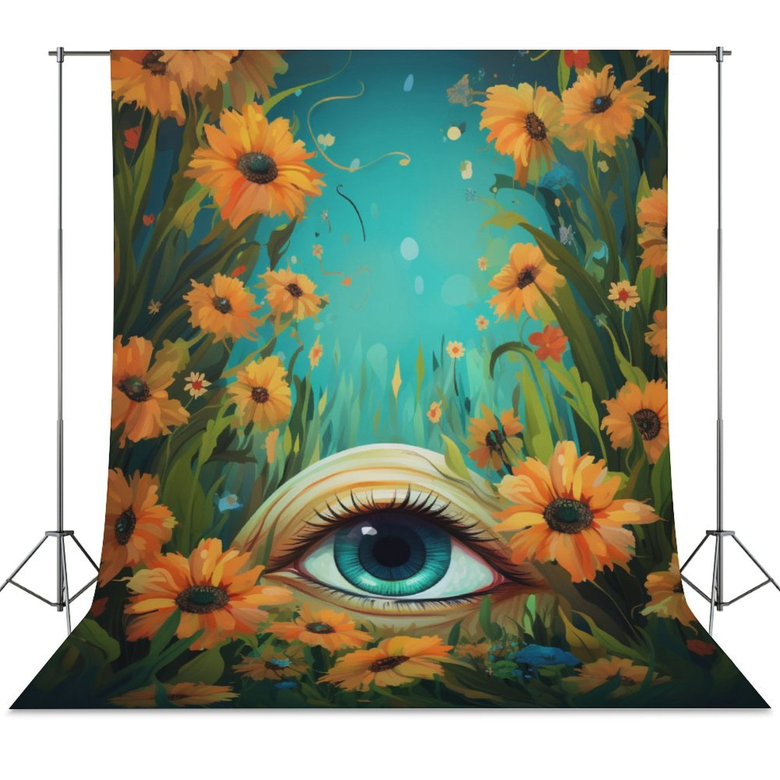 Eyes Combined with Flowers Backdrops for Photography for Party Backdrop ...
