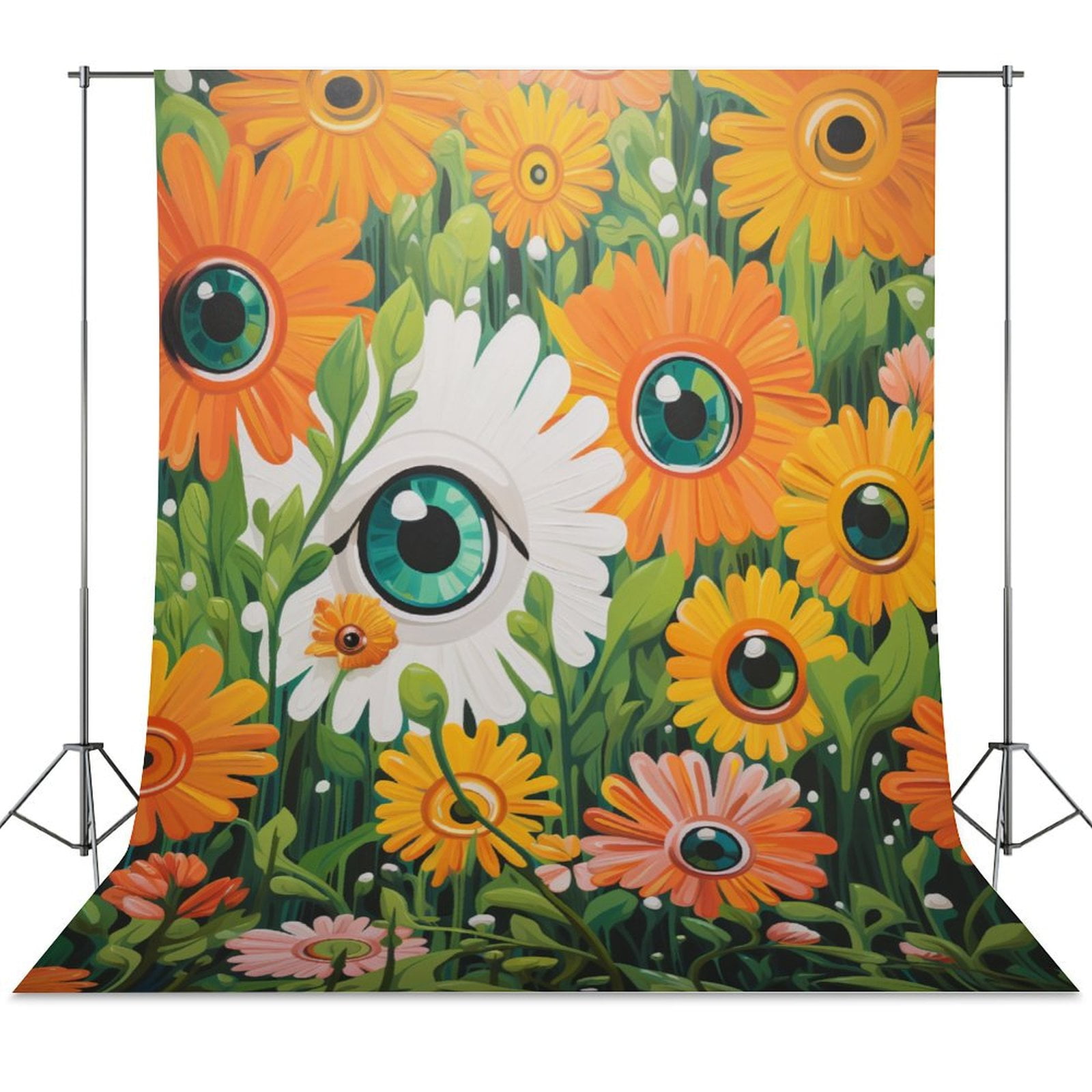 Eyes Combined with Flowers Backdrops for Photography for Party Backdrop ...