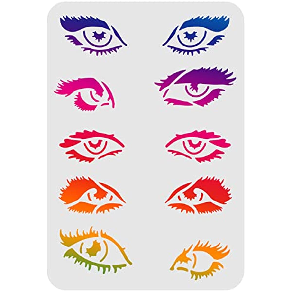 Eyes Drawing Painting Stencils Templates 11.6x8.3 inch Plastic Stencils ...
