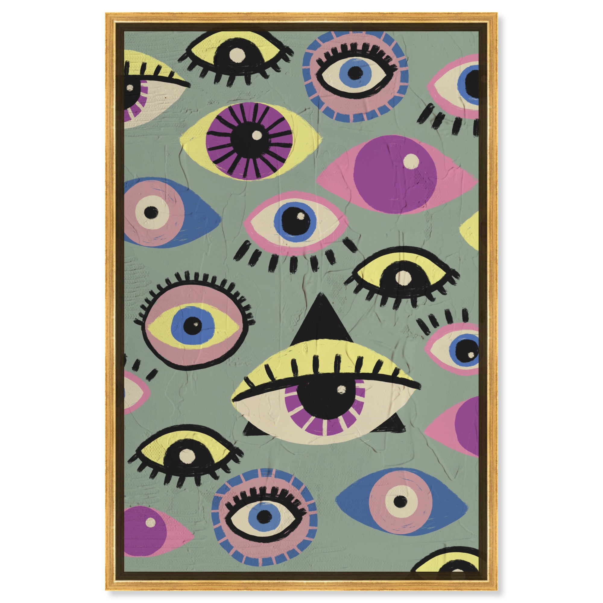 Eyes Imagery Canvas Maximalist Art Print by Art Remedy, Gold Frame, 20 ...