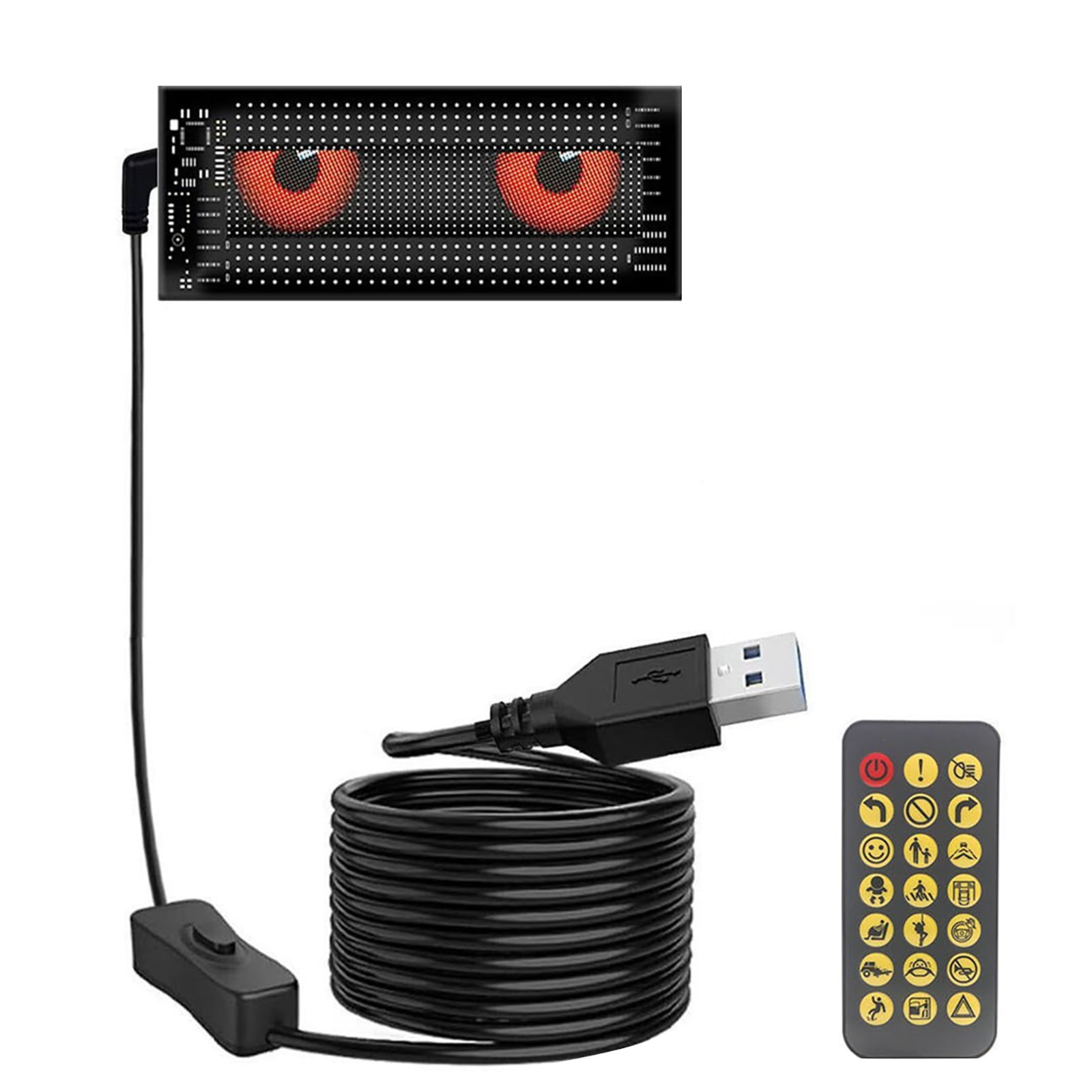 Eyes Light for Cars, Colorful Eye Lamp Soft Screen for Car Windows ...