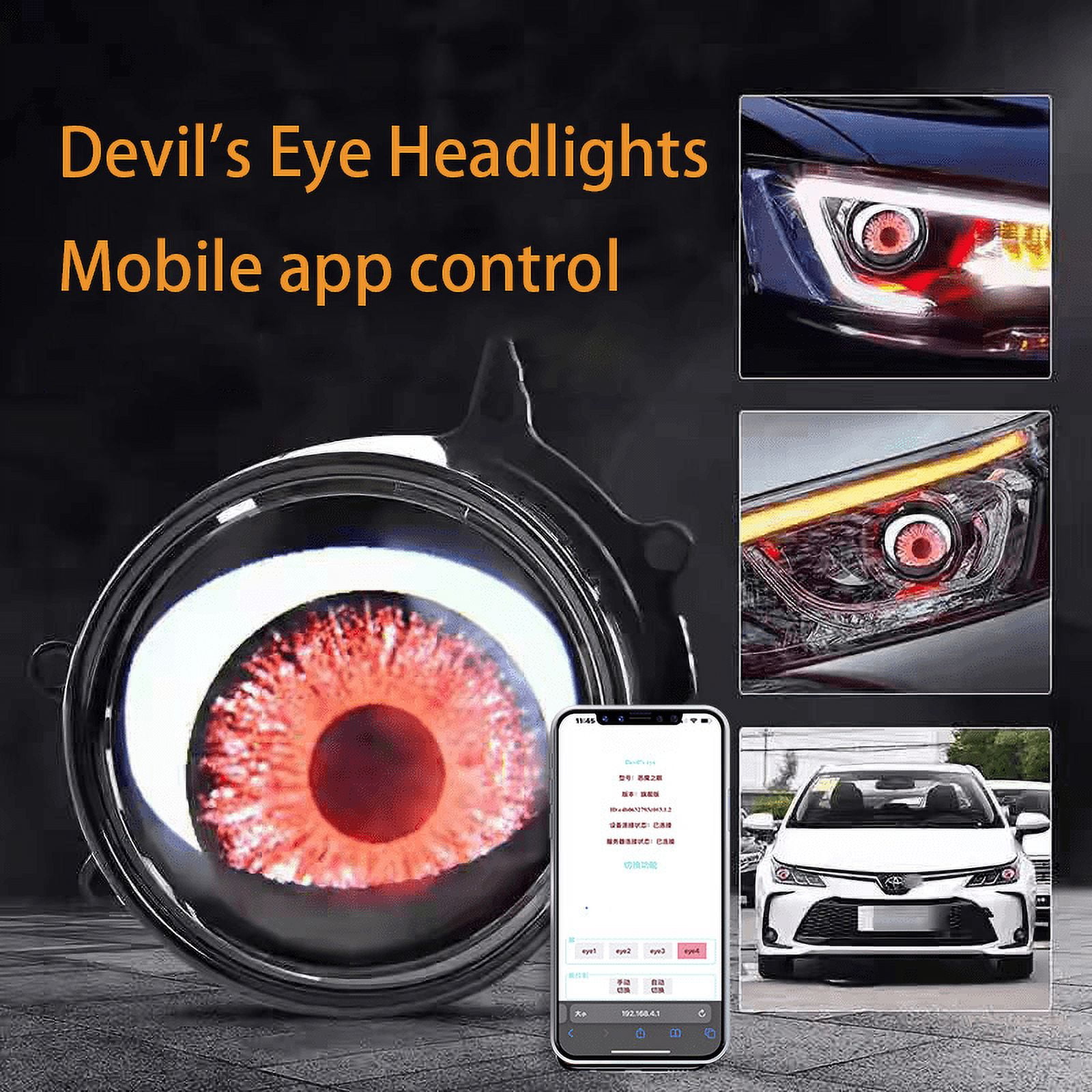 Eyes Light For Cars LED Dynamic Eye Car Lights For Car 2024 New Eyes ...