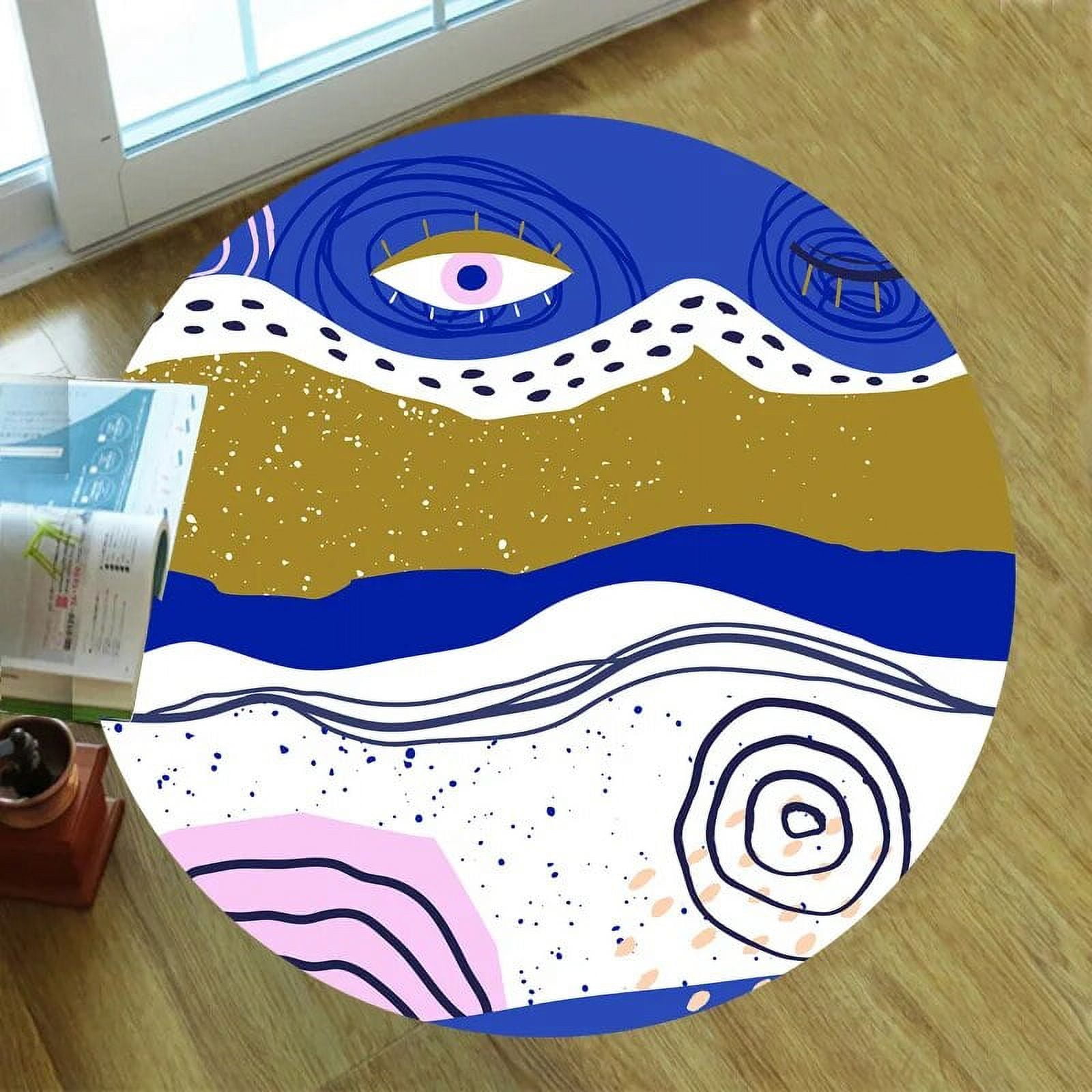 Eyes Lips Round Carpet Cartoon Printed Area Rugs rative Round Rugs for ...
