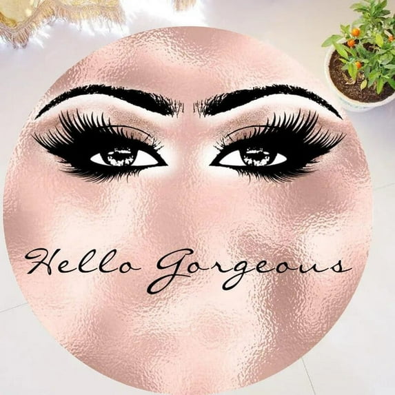 Eyes Lips Round Carpet Cartoon Printed Area Rugs rative Round Rugs for ...