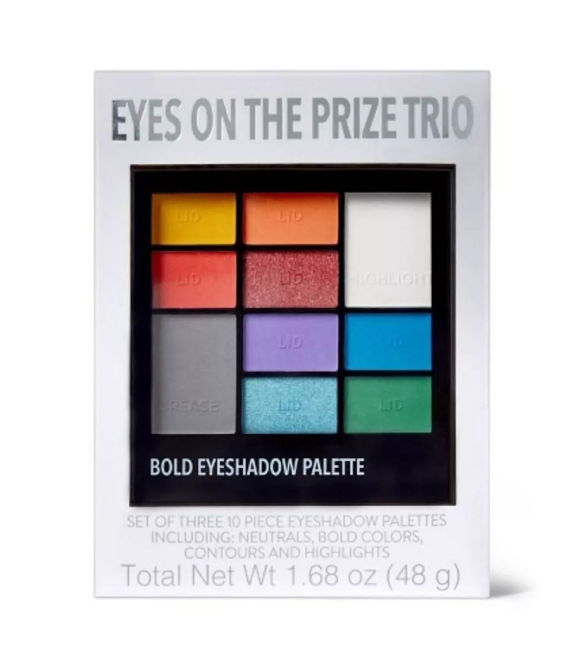 Eyes On the Prize Eyeshadow Palette Gift Set 3 Pallets (10 shades each ...
