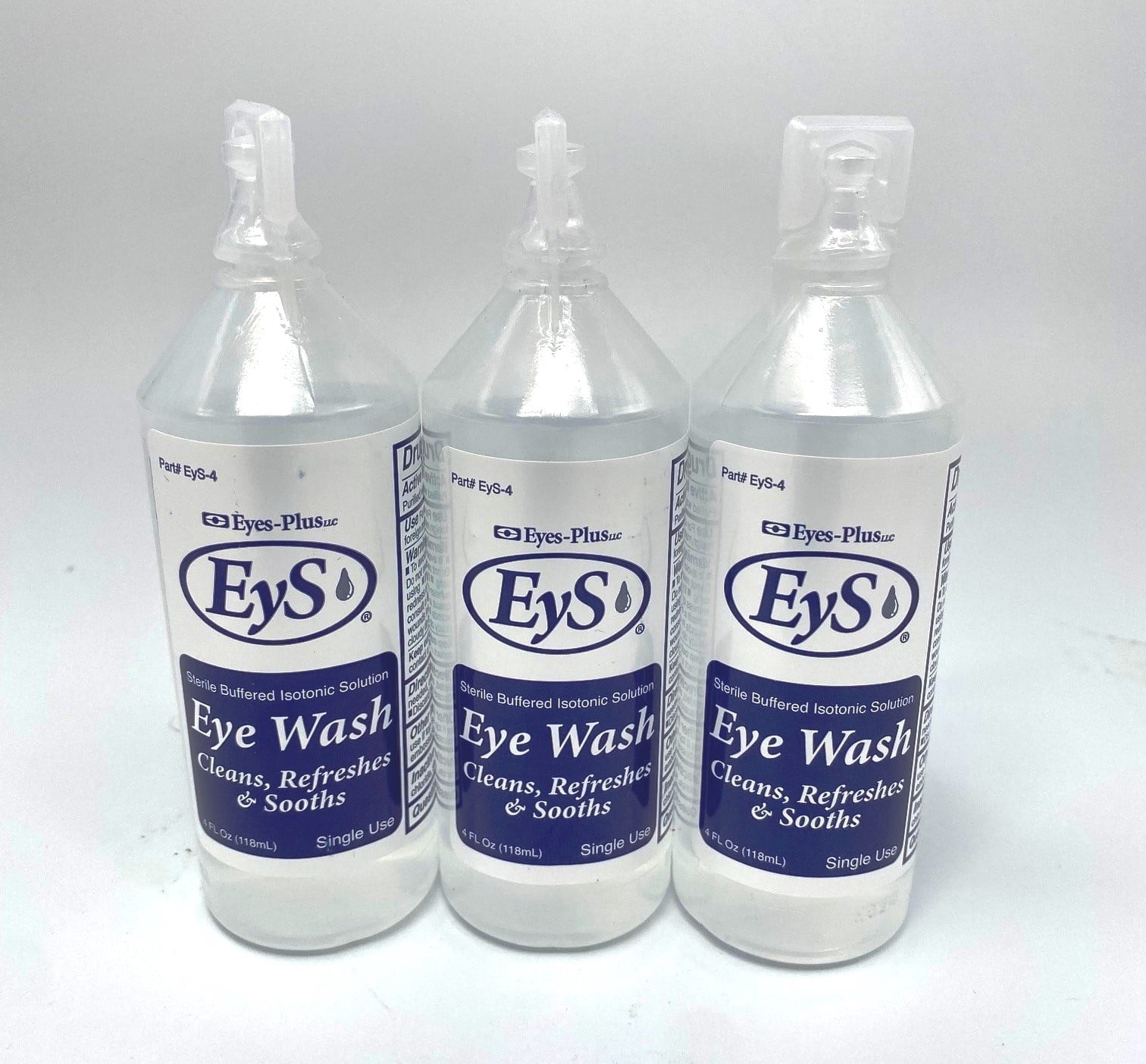 Eyes-Plus 4oz Eye Wash Solution - Pack of 3 - Cleans, Flushing Care ...