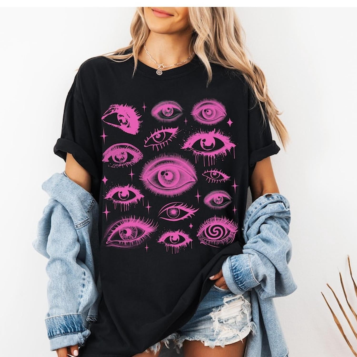 Eyes S1Hirt P1SYcheD1ELIc Eye T-S1Hirt Pastel Goth Top UniS1ex S1Hirt ...
