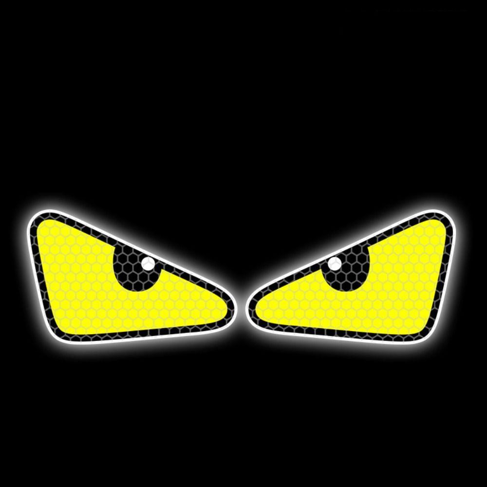 Eyes Shape Red Yellow 14.5cm Motorcycle Helmet Decals Electric Vehicles ...