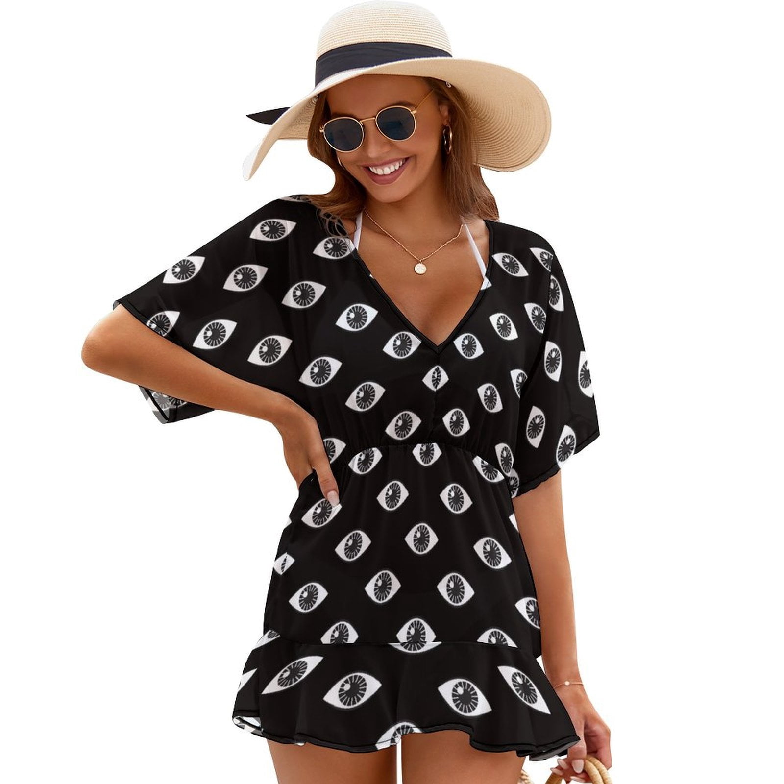 Eyes Wide Open - on Black Cover Ups dresses for womens elegant dresses ...