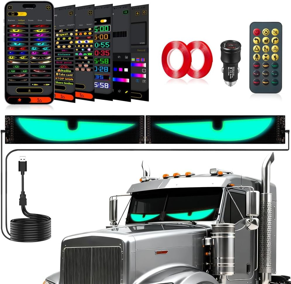 Eyes for Windshield 2 count - 23.42x4.72In Programmable Flexible ...