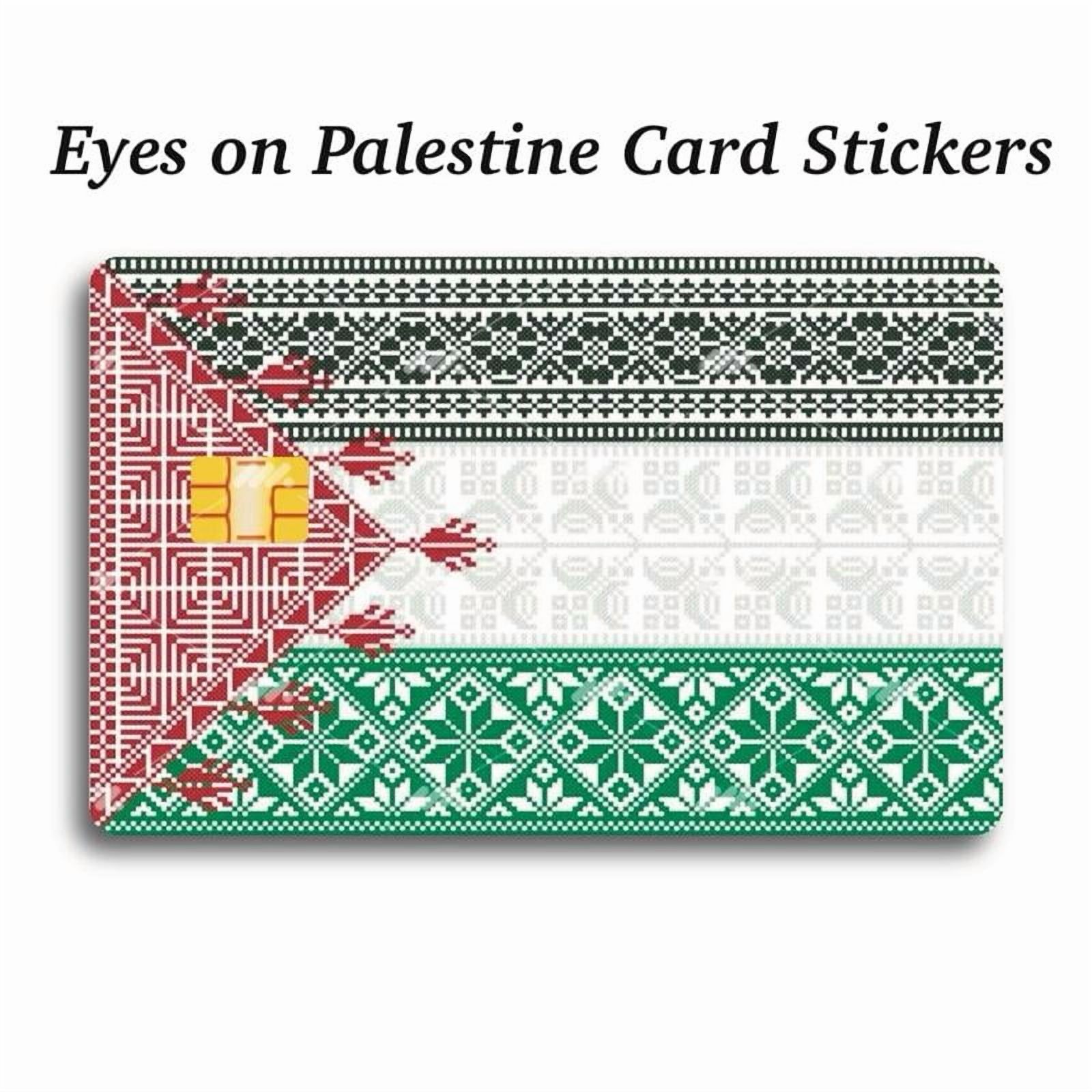 Eyes on Palestine themed credit card skins for debit credit ebt. Vinyl ...