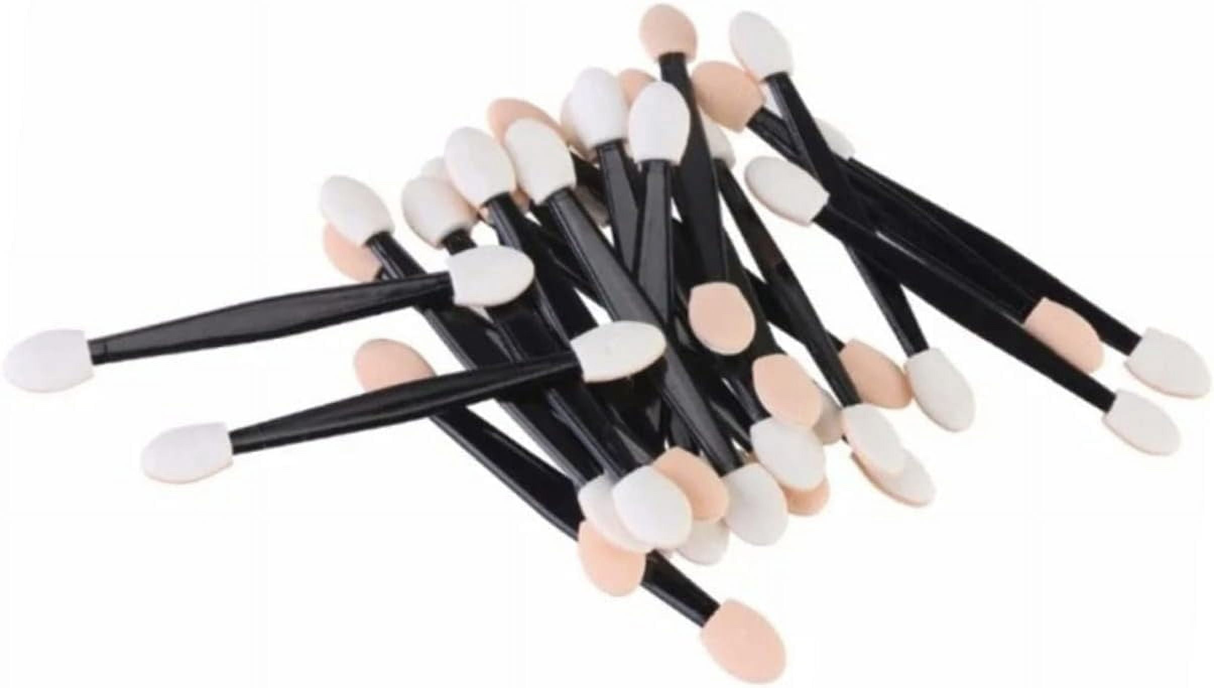 Eyeshadow Brushes Disposable Black Handle Dual Sided Makeup Tools ...