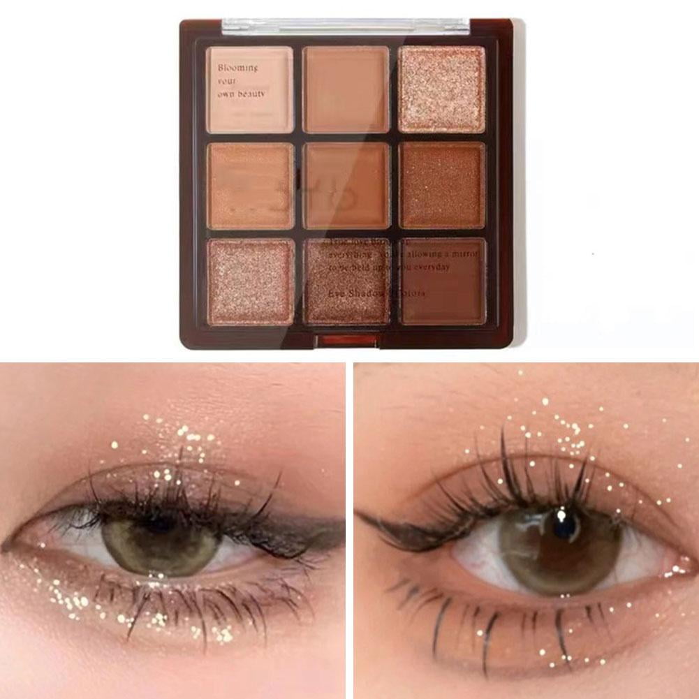 Eyeshadow Palette Makeup, 9 Pigmented Matte & Shimmer Shades, Blendable ...