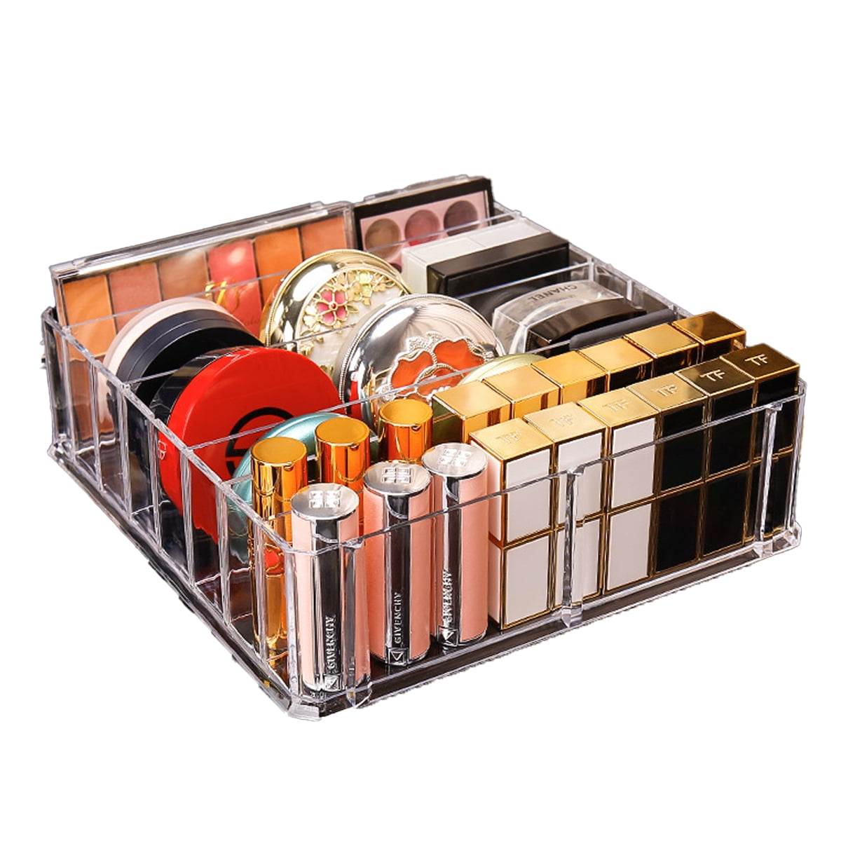 Eyeshadow Palette Makeup Organizer, BPA Free 7 Section Divided Vanity ...