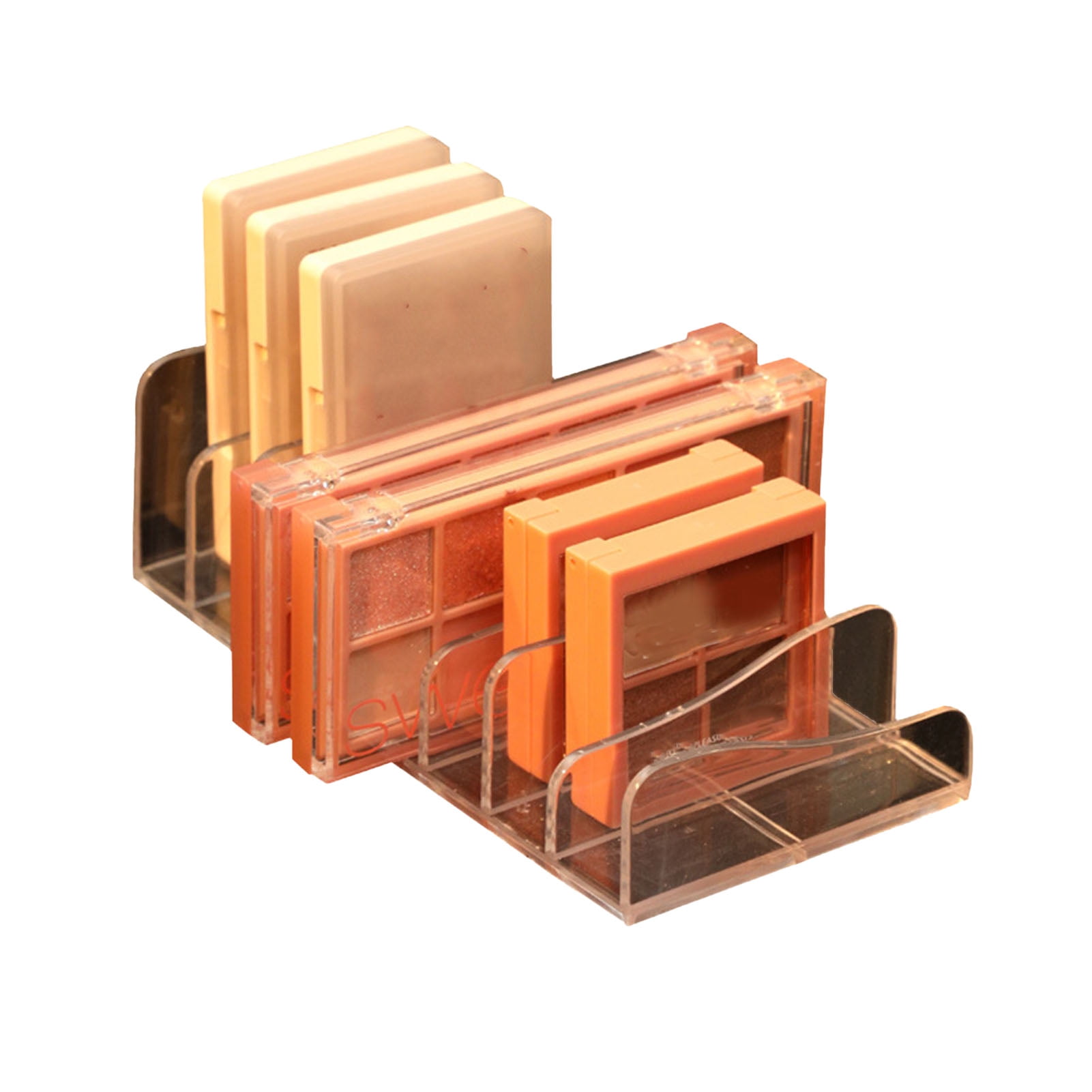 Eyeshadow Palettes Organizer Clear Divided Makeup Palettes Storage Rack ...