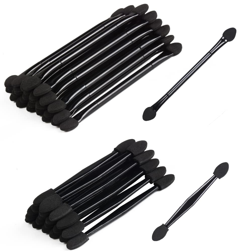Eyeshadow Sponge Set,100 Pcs Disposable Eyeshadow Applicators Bulk Dual ...