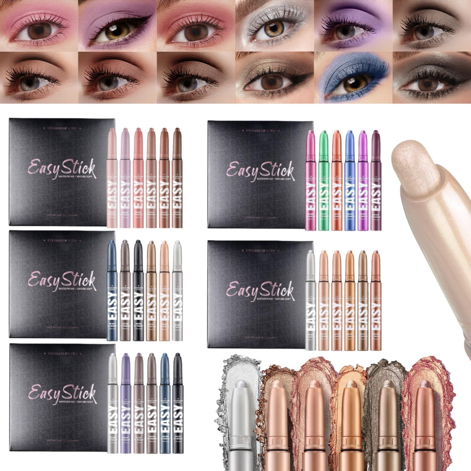 Eyeshadow Stick Set, 8 Colors Matte Professional Bright-Colored Contouring and Highlight ...