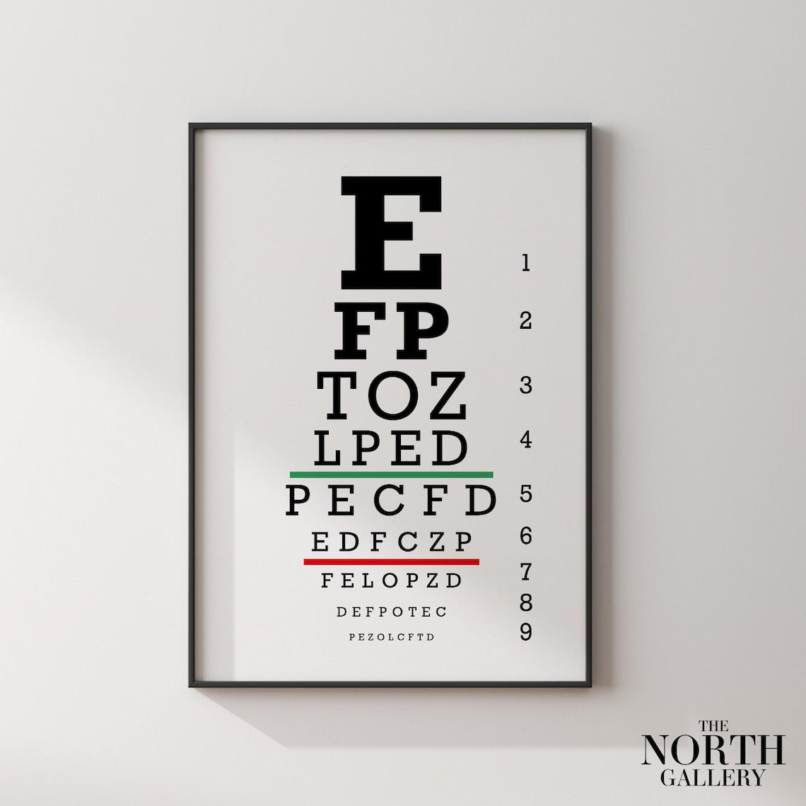 Eyesight Test Poster Print, Eye Exam Chart, Snellen Eye Test Chart ...