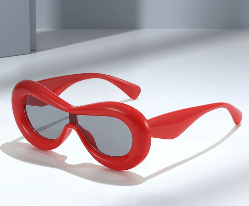 Eyewear Female Candy Color Goggle Sunglasses Red Party Style - Walmart.com