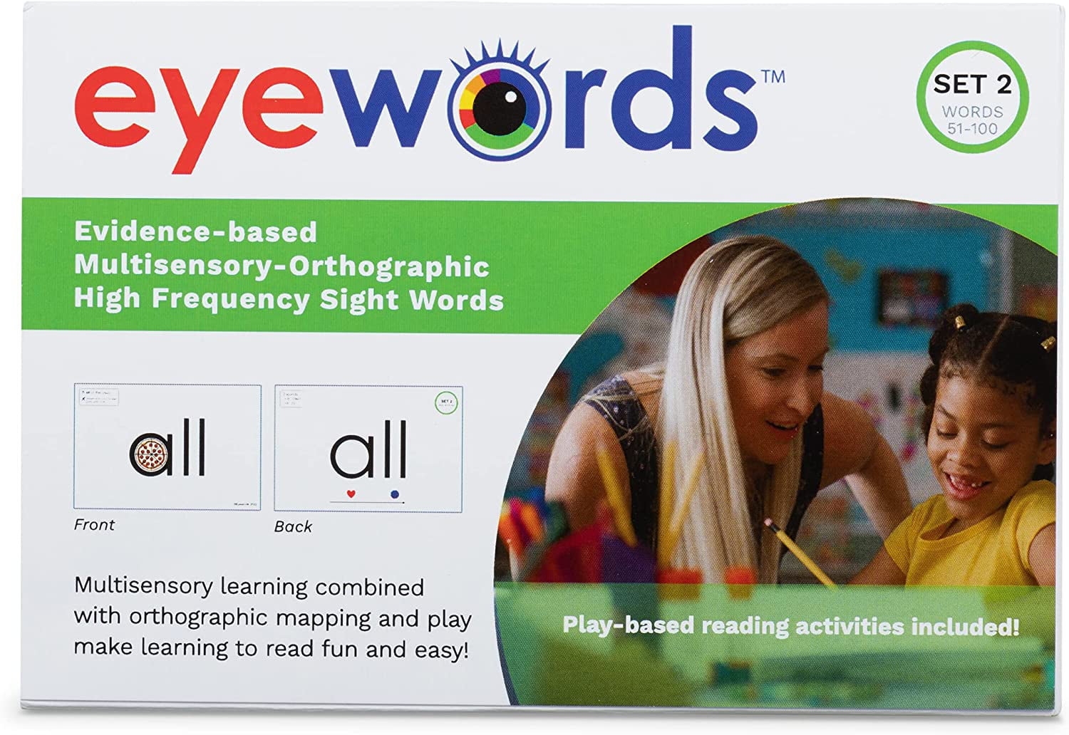 Eyewords Multisensory-Orthographic Sight Word Teaching Cards, Set #2 ...
