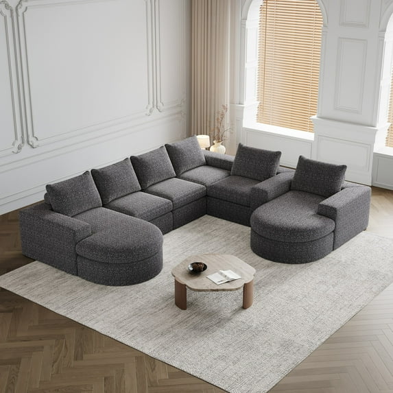 Eyisean Oversized Modular Sectional Sofa with L Shape Chaise, Modern ...