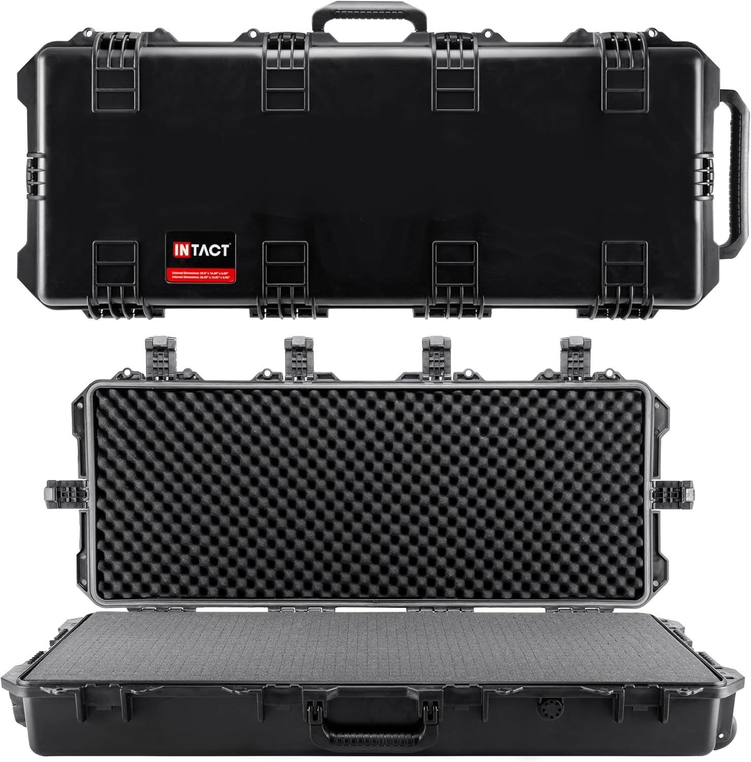 Eylar 40 Inch Intact Premium Series Hard Rolling Rifle Case, Waterproof ...