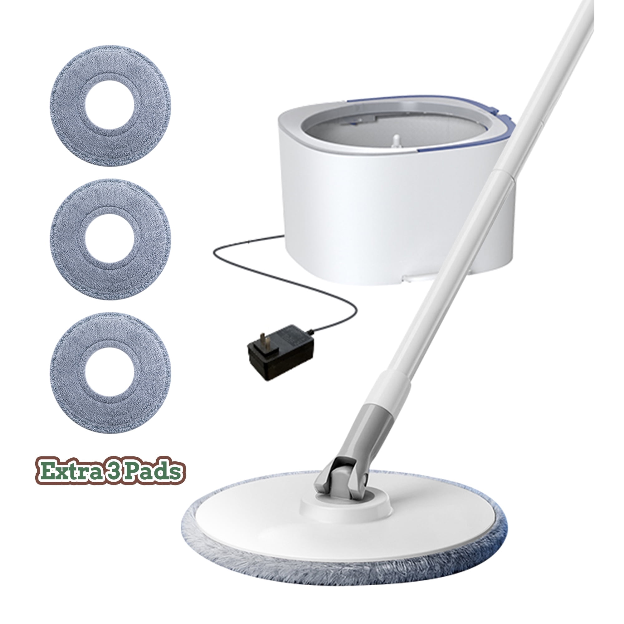 Eyliden Cordless Electric Spin Mop and Bucket System with Pedal, Hard ...