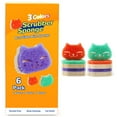 Eyliden Scrubber Sponge for Kitchen Dishes, Dual-Sided, Smiley Happy ...