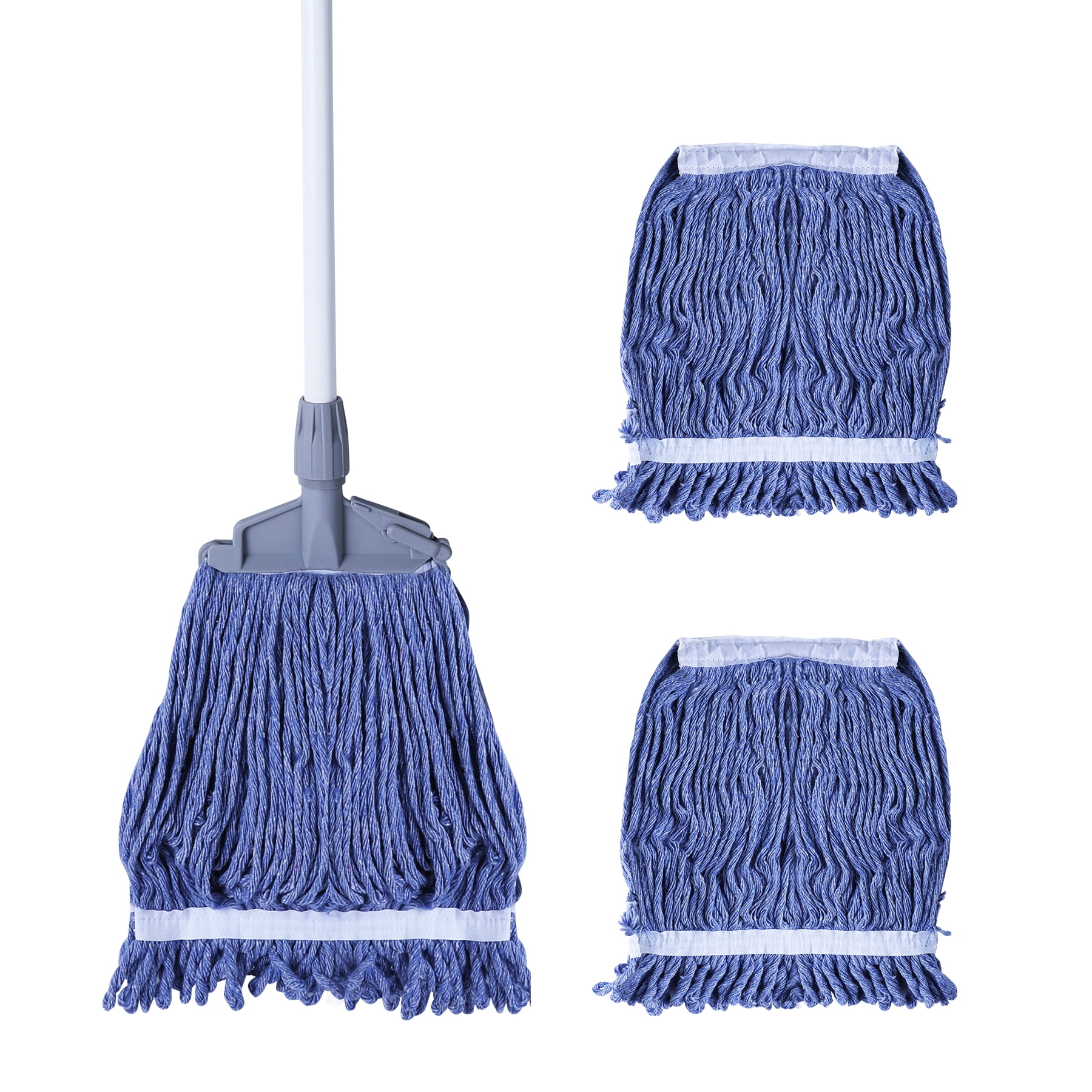 Eyliden Looped-End String Wet Mop Heavy Duty Cotton Mop Commercial ...