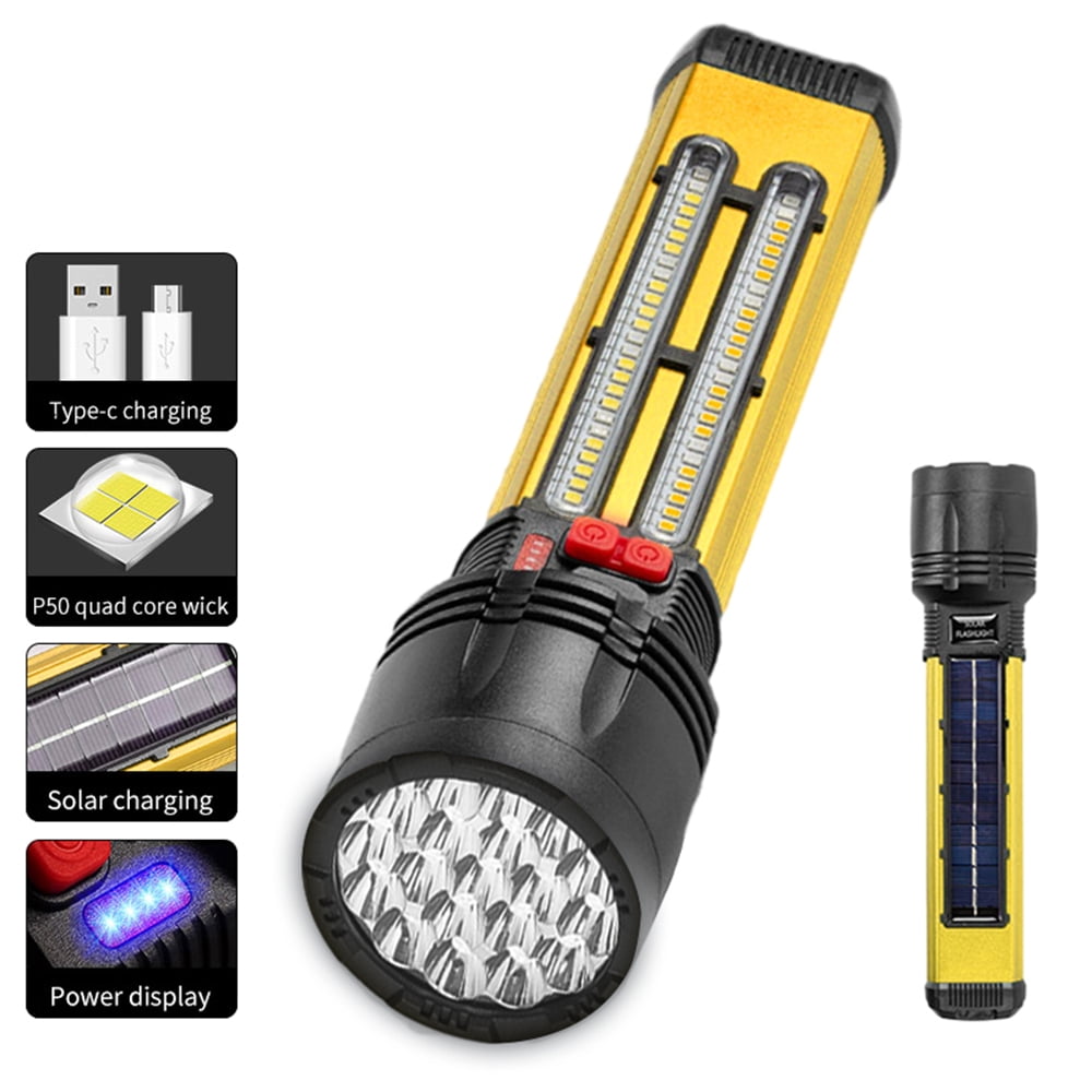 Eyotto Solar Flashlight 1100LM Super Strong Brightness Flashlight ...