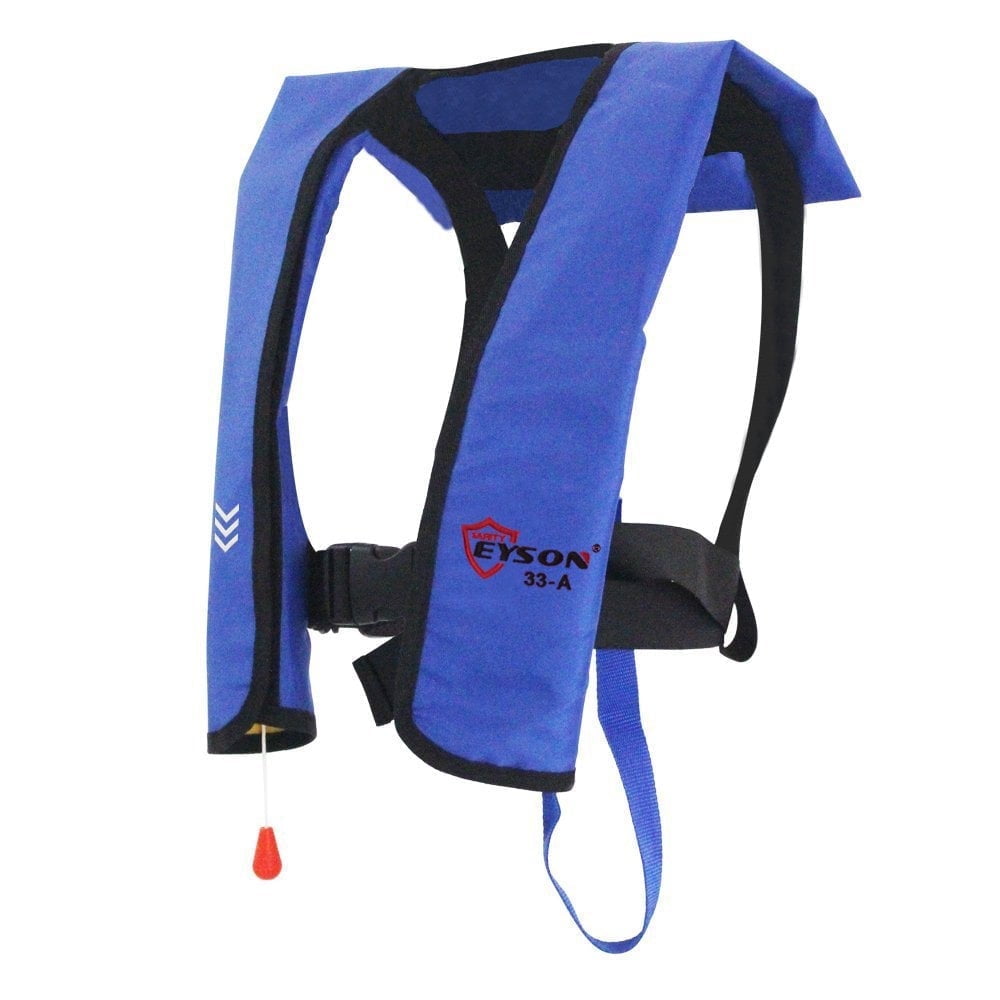 Universal Self-Inflating Manual Life Jacket with Whistle for Boating ...