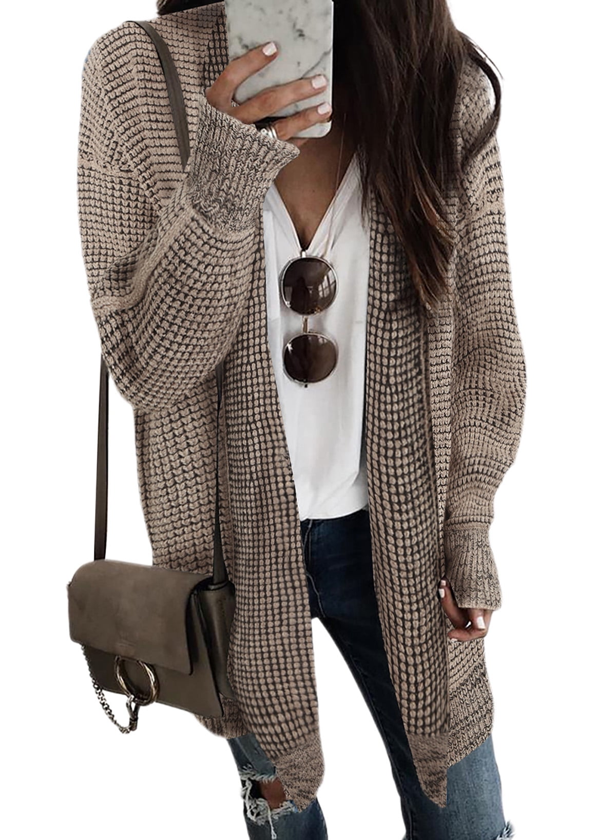 Eytino Womens Sweaters and Cardigans for Women 2024 Fall Long Sleeve ...