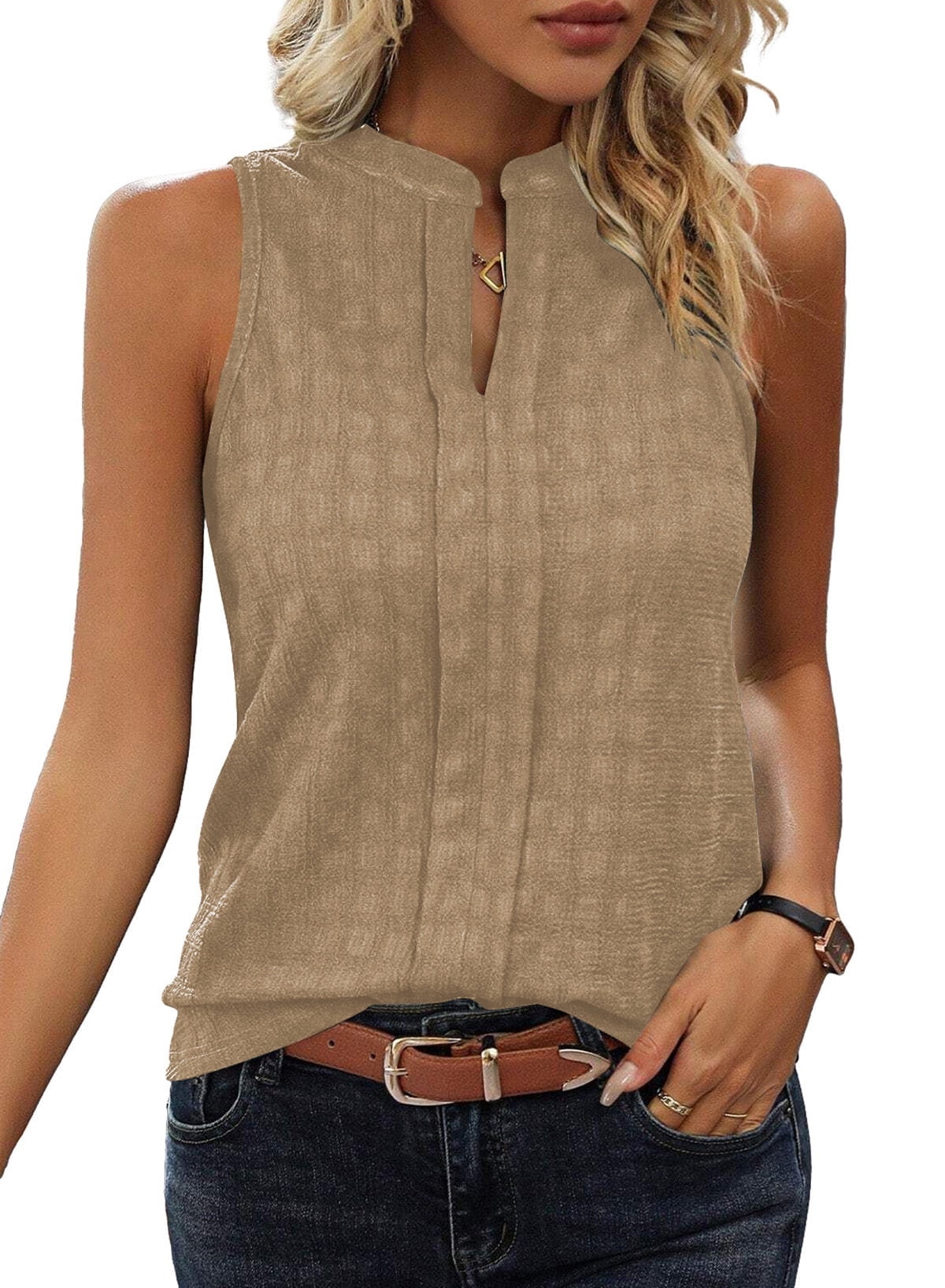 Eytino Womens Tank Tops V Neck Summer Loose Fit Basic Workout Casual ...