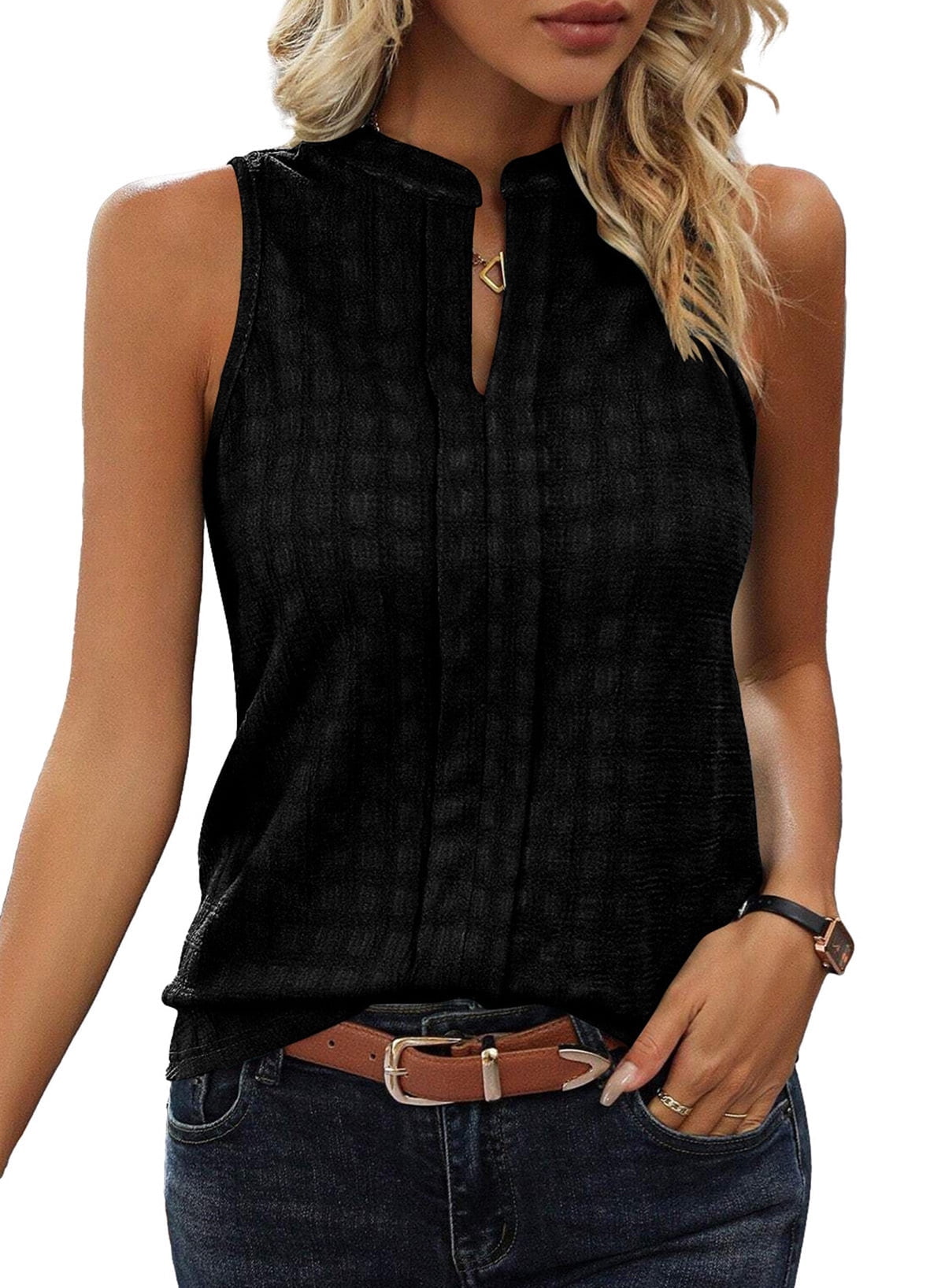 Eytino Womens Tank Tops V Neck Loose Fit Basic Tank Workout Casual ...