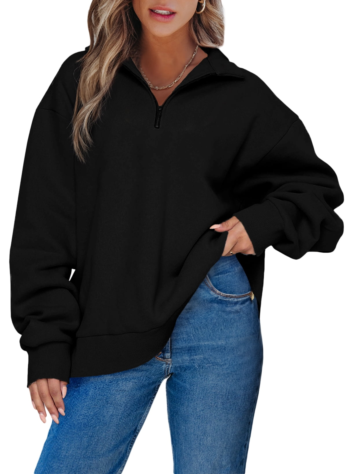 Eytino Sweatshirts Half Zip Pullover Fleece Quarter Zipper Hoodies Fall ...