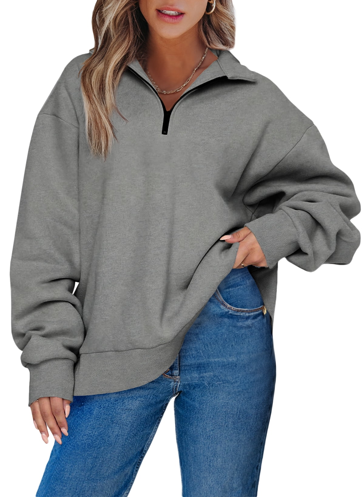 Eytino Womens Sweatshirts Half Zip Pullover Sweatshirts Fleece Quarter ...