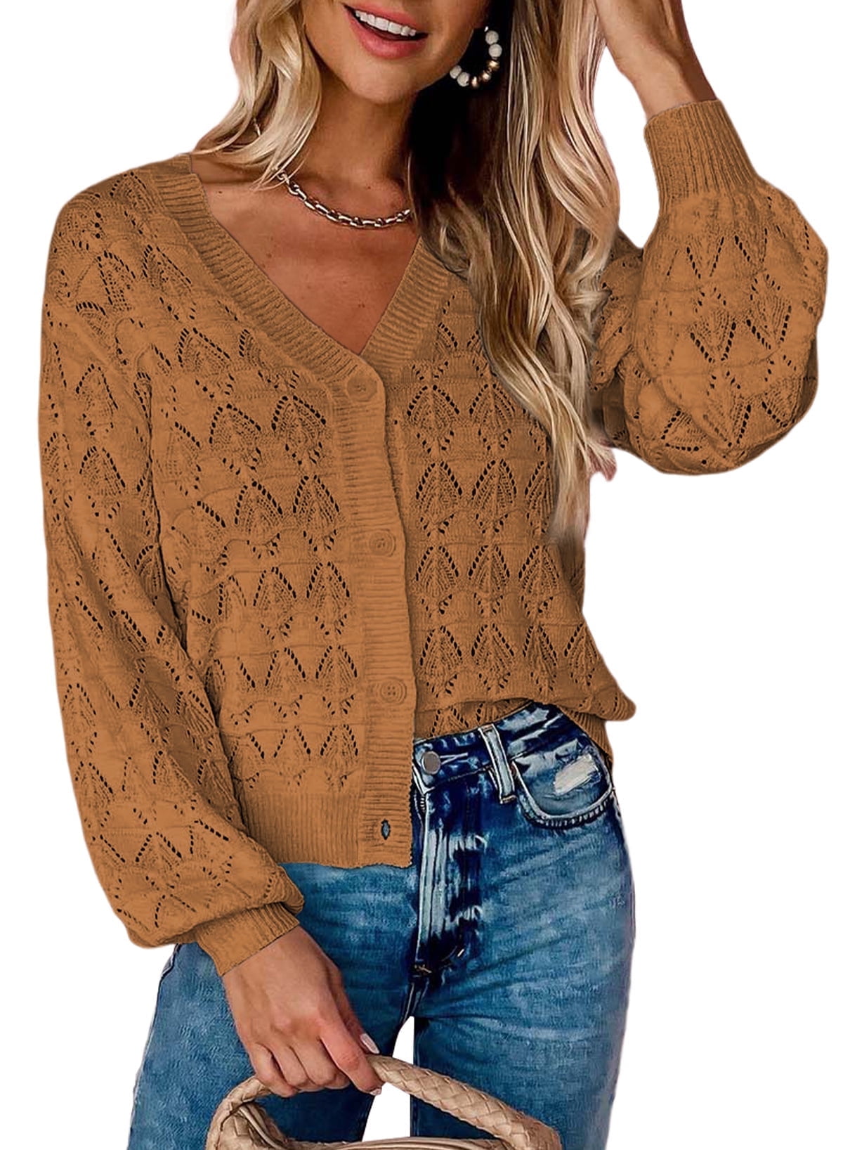 Eytino Cardigan Sweaters for Women Long Sleeve Cardigan Sweaters Open ...