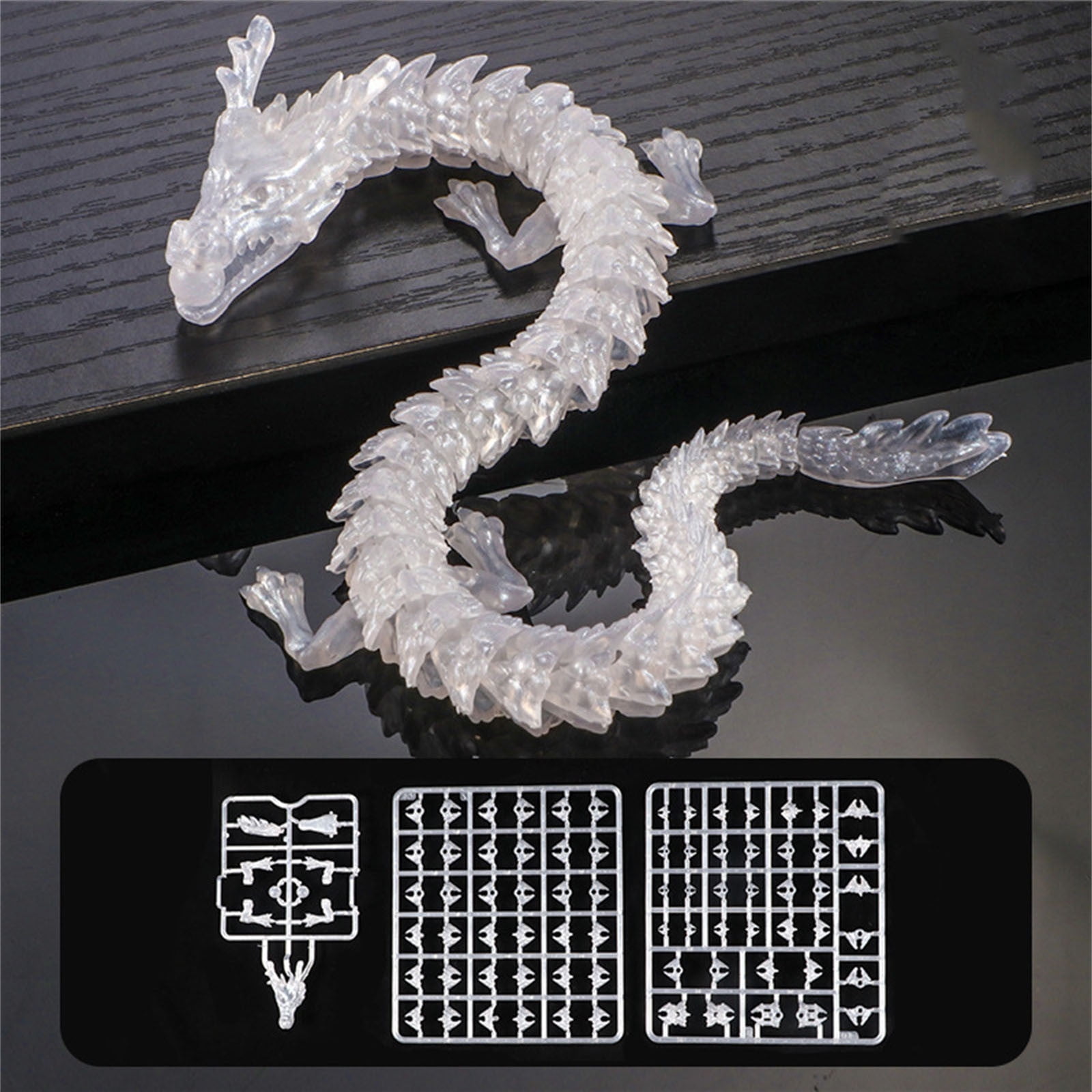 Eyucdvc 3D Printed Dragon, Articulated Dragon, Crystal Dragon, Dragon ...