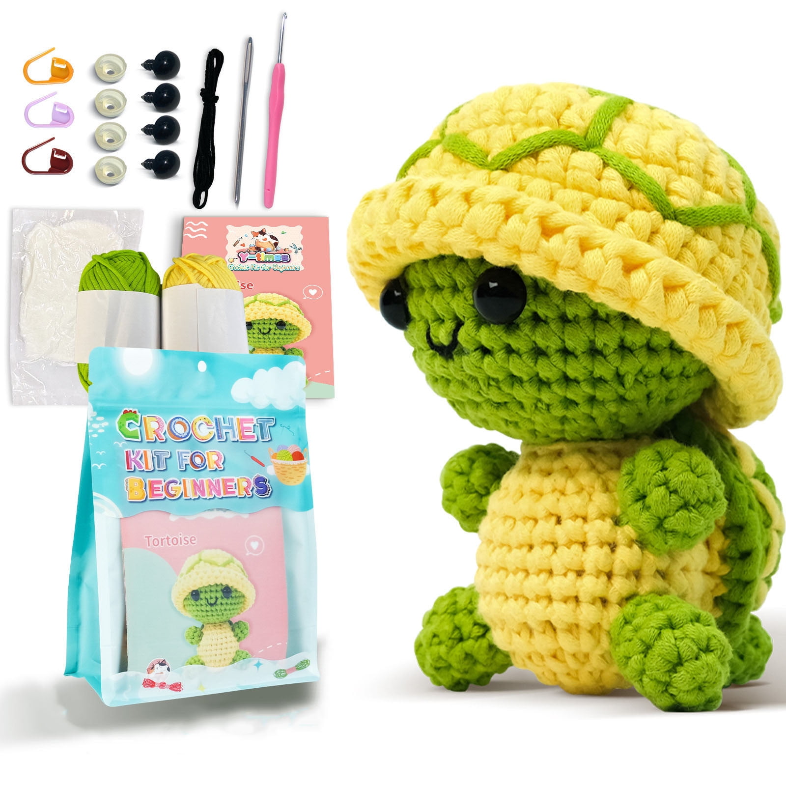 Eyucdvc Crochet Animal Kit for Beginners - Easy Beginner Crochet Kit ...