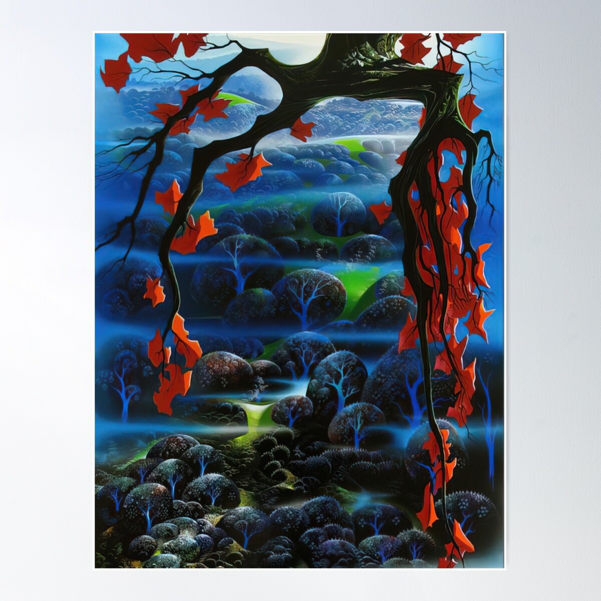 Eyvind Earle - Valley Of Dreams Poster Wall Art, Modern Wall Decor For ...