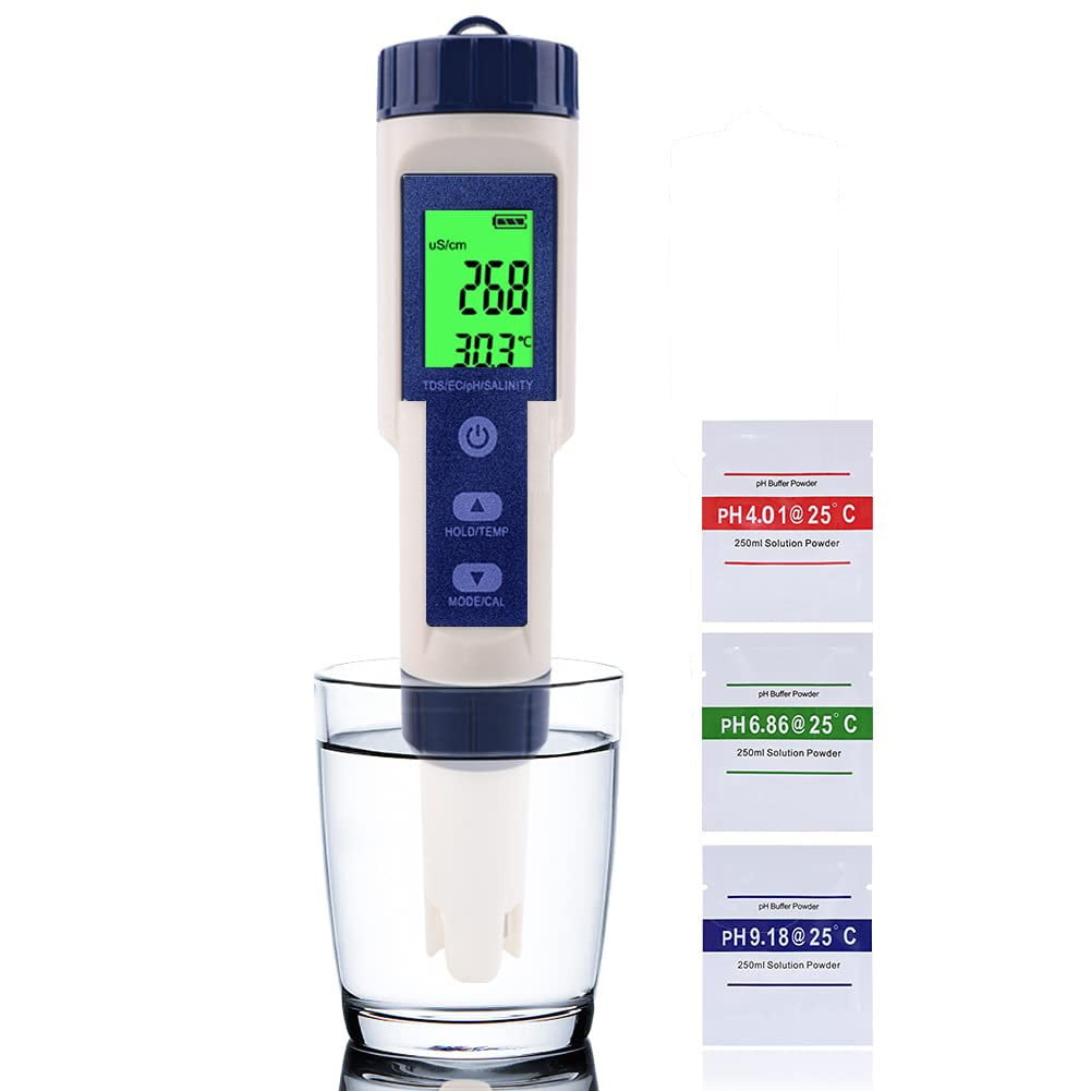 Ez-9909A High-Precision 5-In-1 Waterproof Salinity Meter Seawater ...
