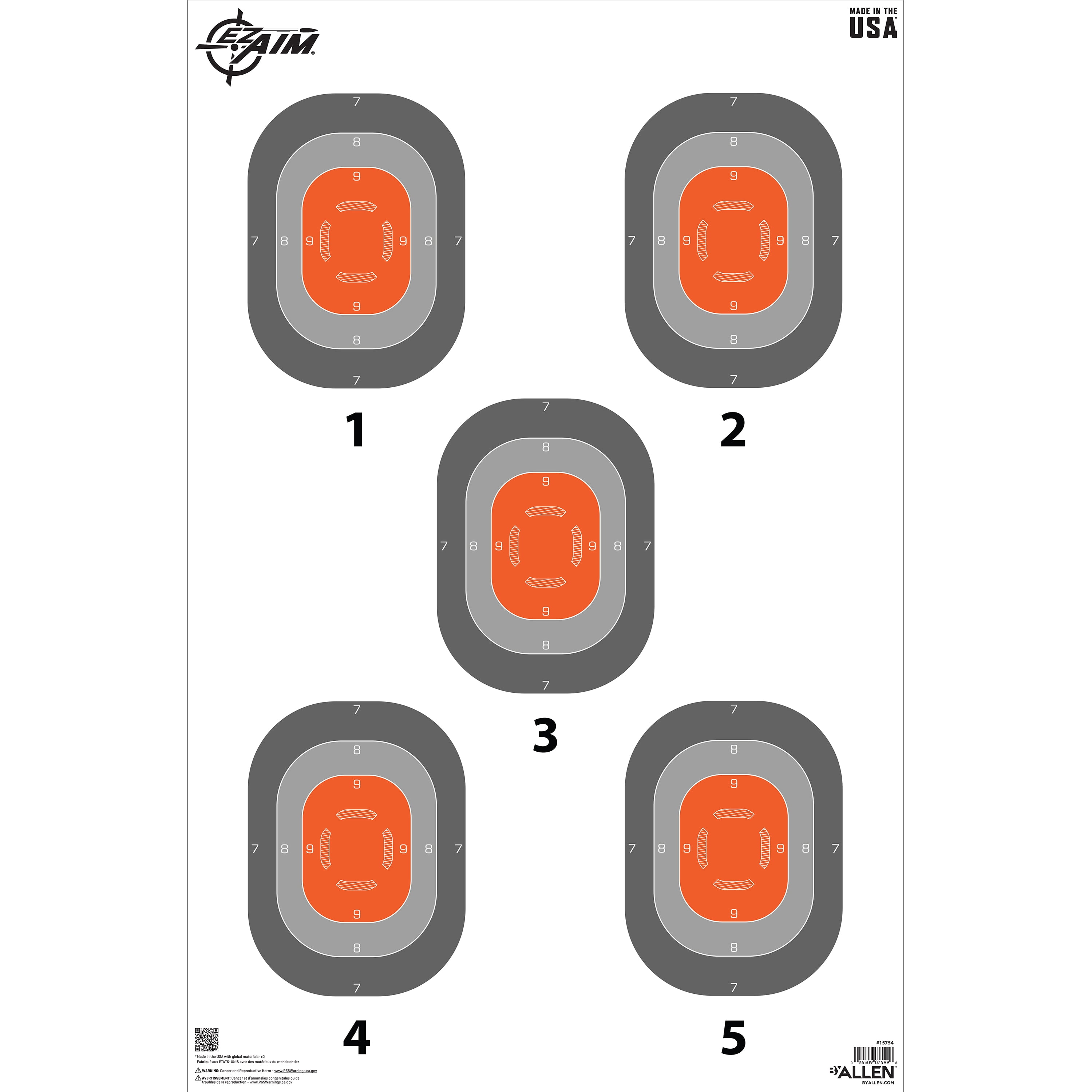 EZ Aim 5-Spot Paper Target - 23 x 35 Size - Walmart.com