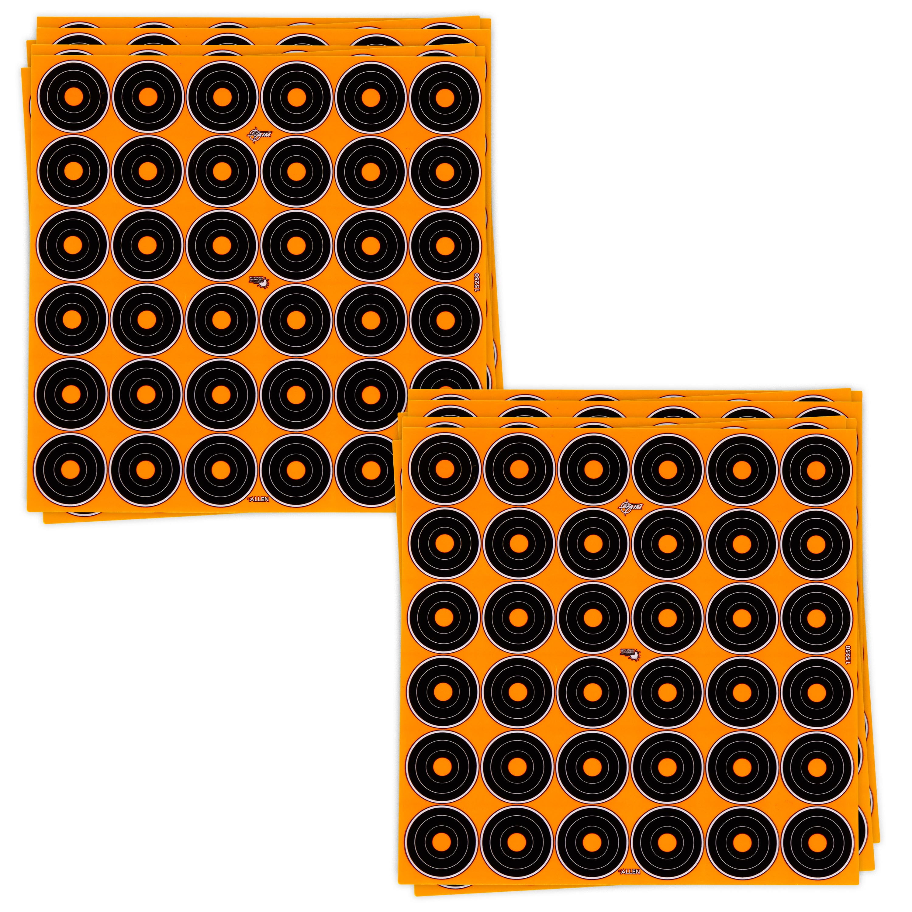 Ez Aim Adhesive Splash Reactive Paper Shooting Targets, 1 In Bullseye ...