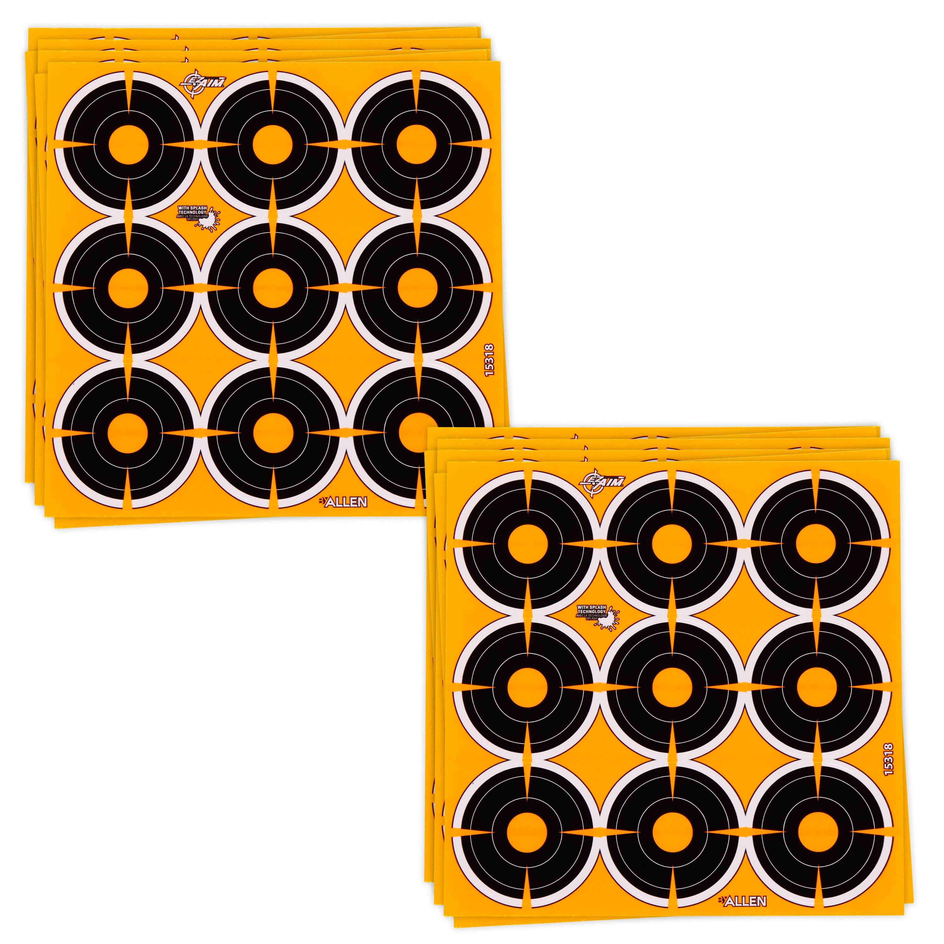 Ez Aim Adhesive Splash Reactive Paper Shooting Targets, 2 In Bullseye ...