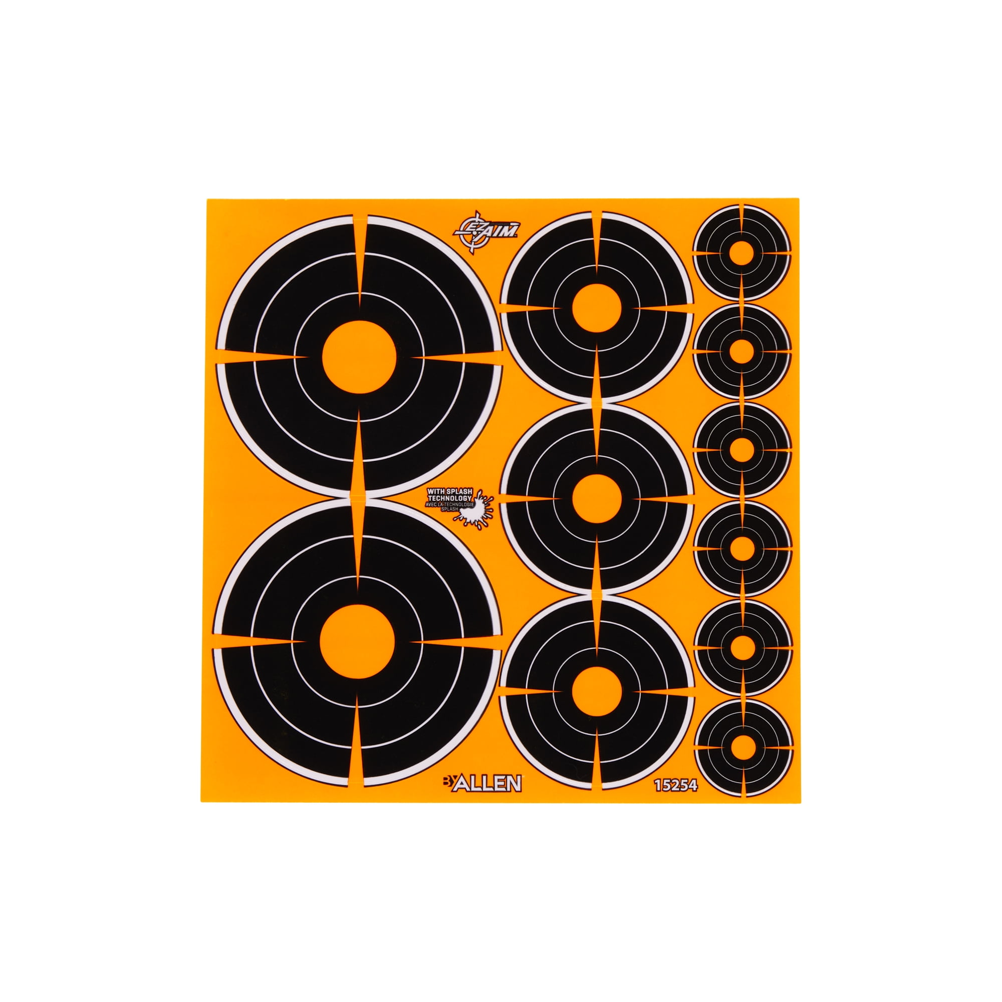 EZ Aim® Adhesive Splash Reactive Paper Shooting Targets, Bullseye ...