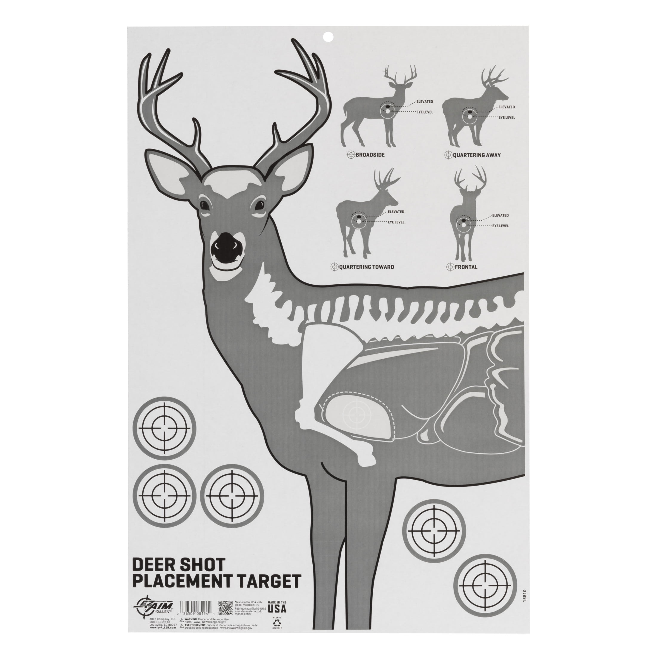 EZ Aim Deer Vitals Corrugated Target - Accuracy & Confidence - Walmart.com