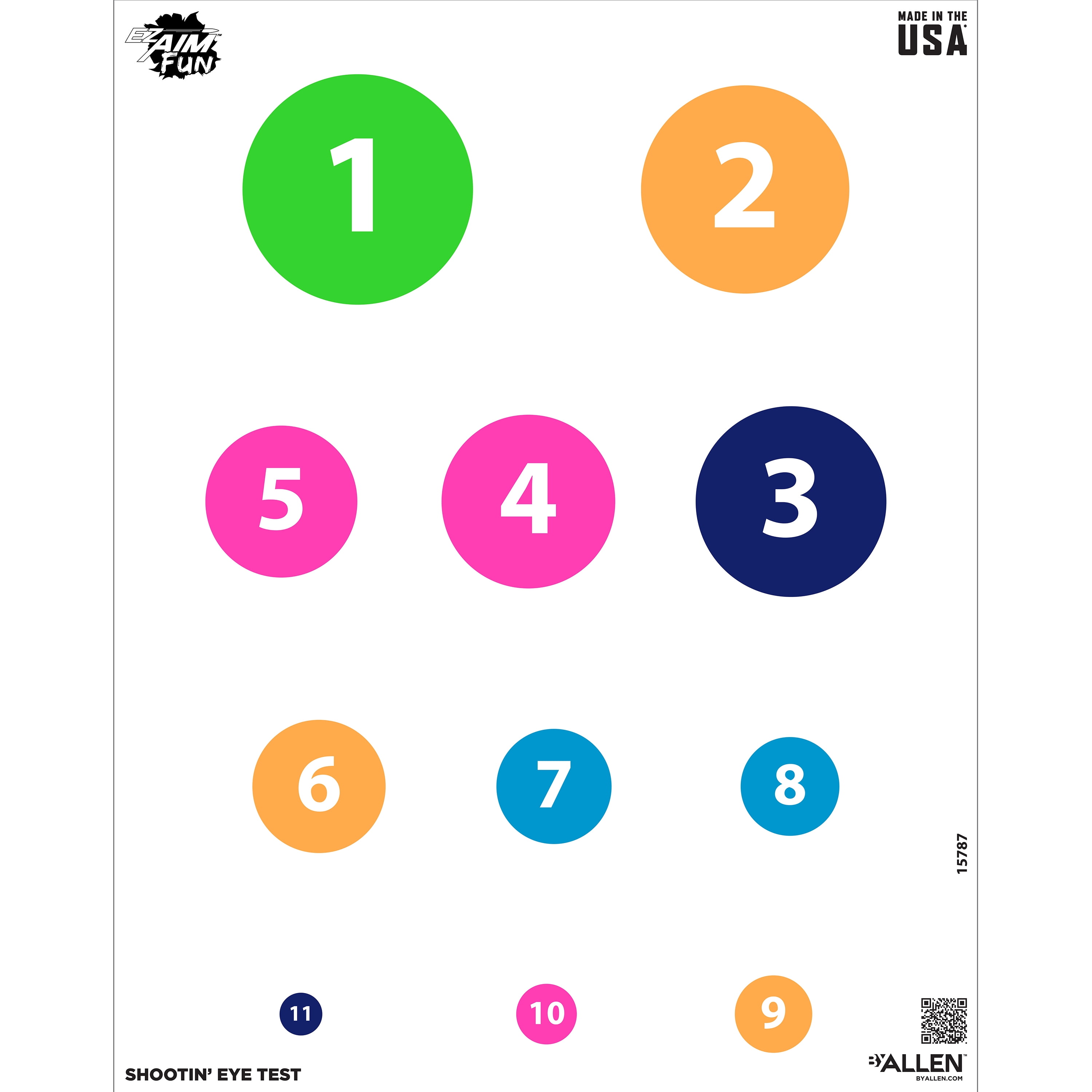 Ez Aim FUN Shootin' Eye Test Paper Shooting Target, 24" x 19," 4-Pack ...