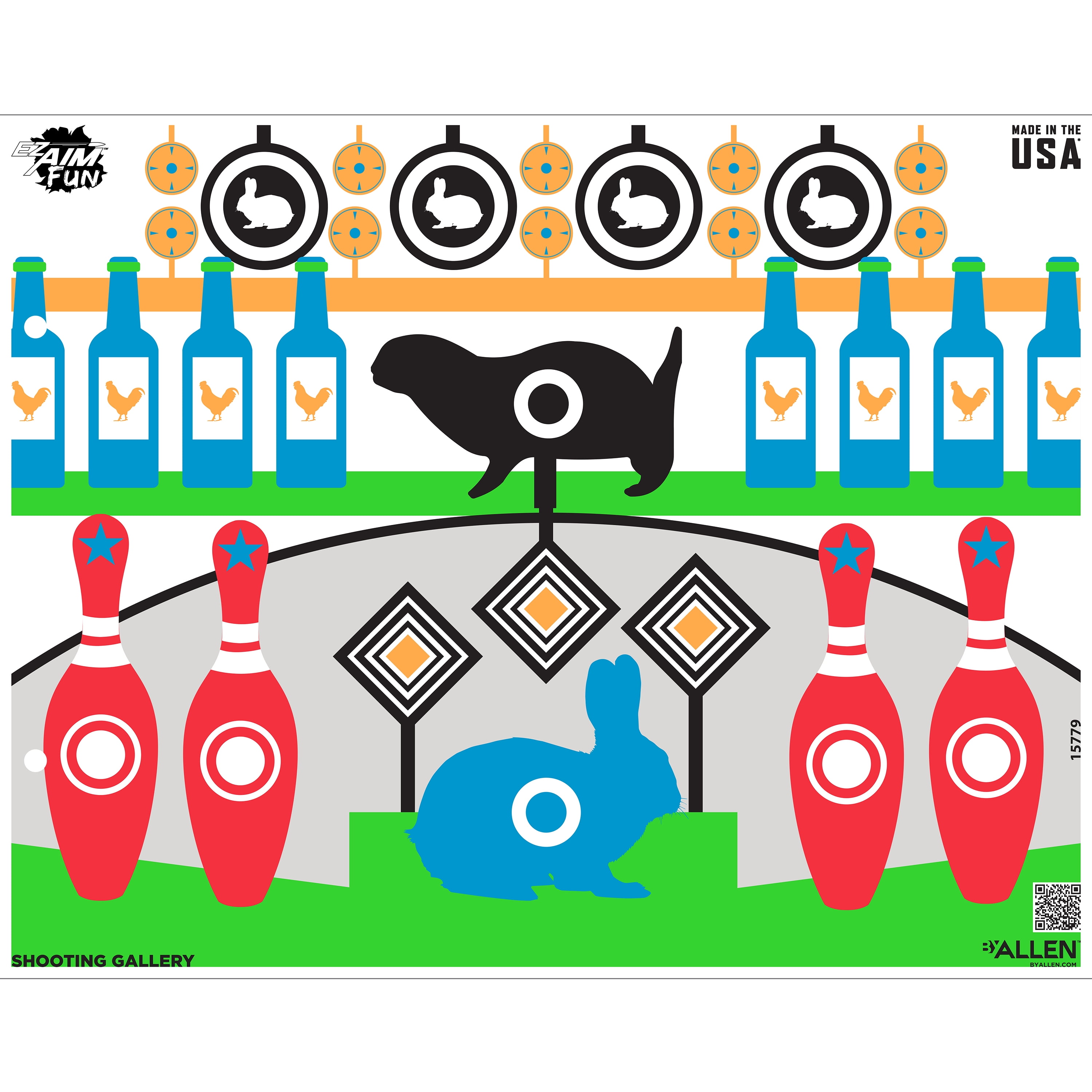 Ez Aim FUN Shooting Gallery Paper Shooting Target, 23" x 19," 4-Pack ...