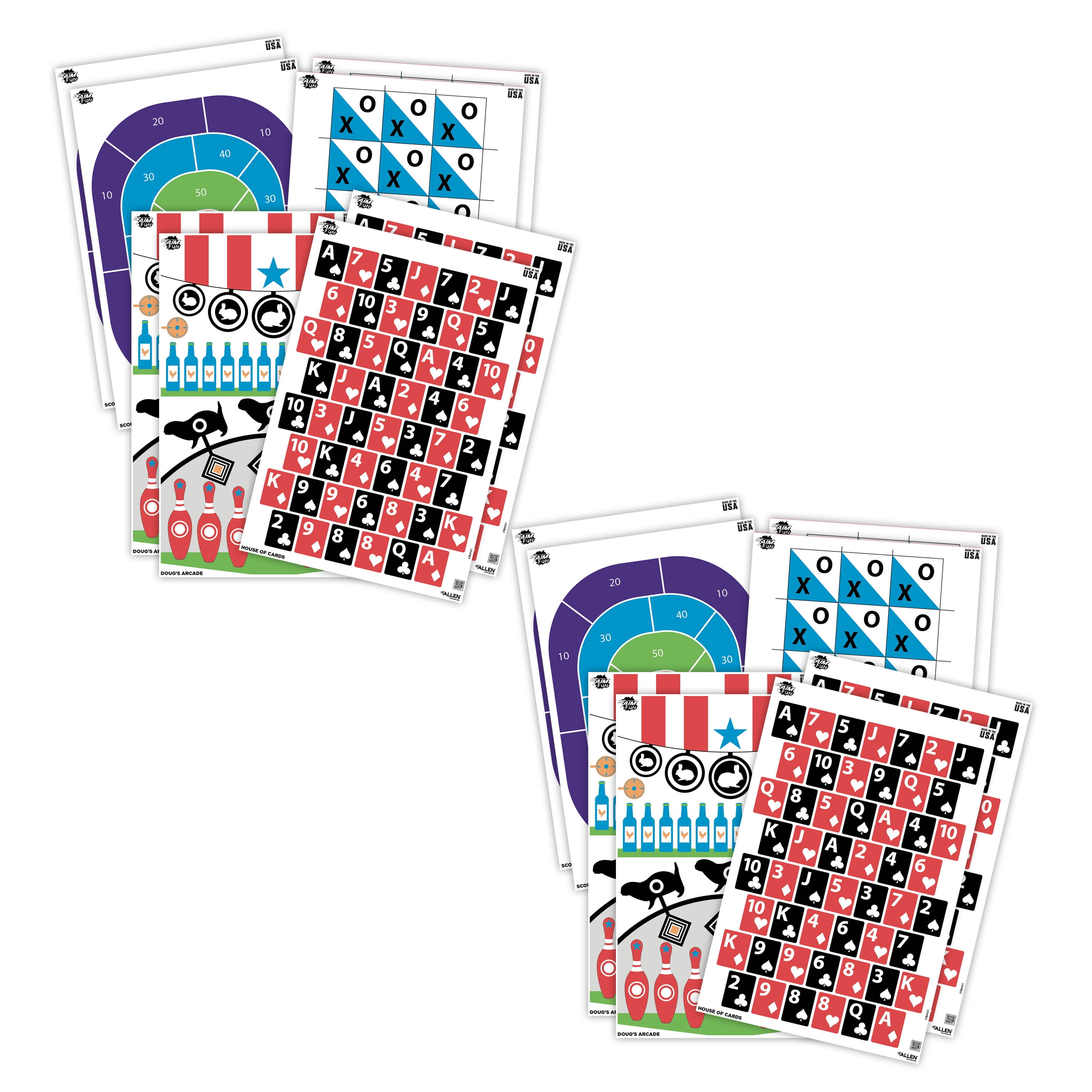 Ez Aim Fun Paper Shooting Targets, Get the Game On, 12 In x 18 In, 8 ...